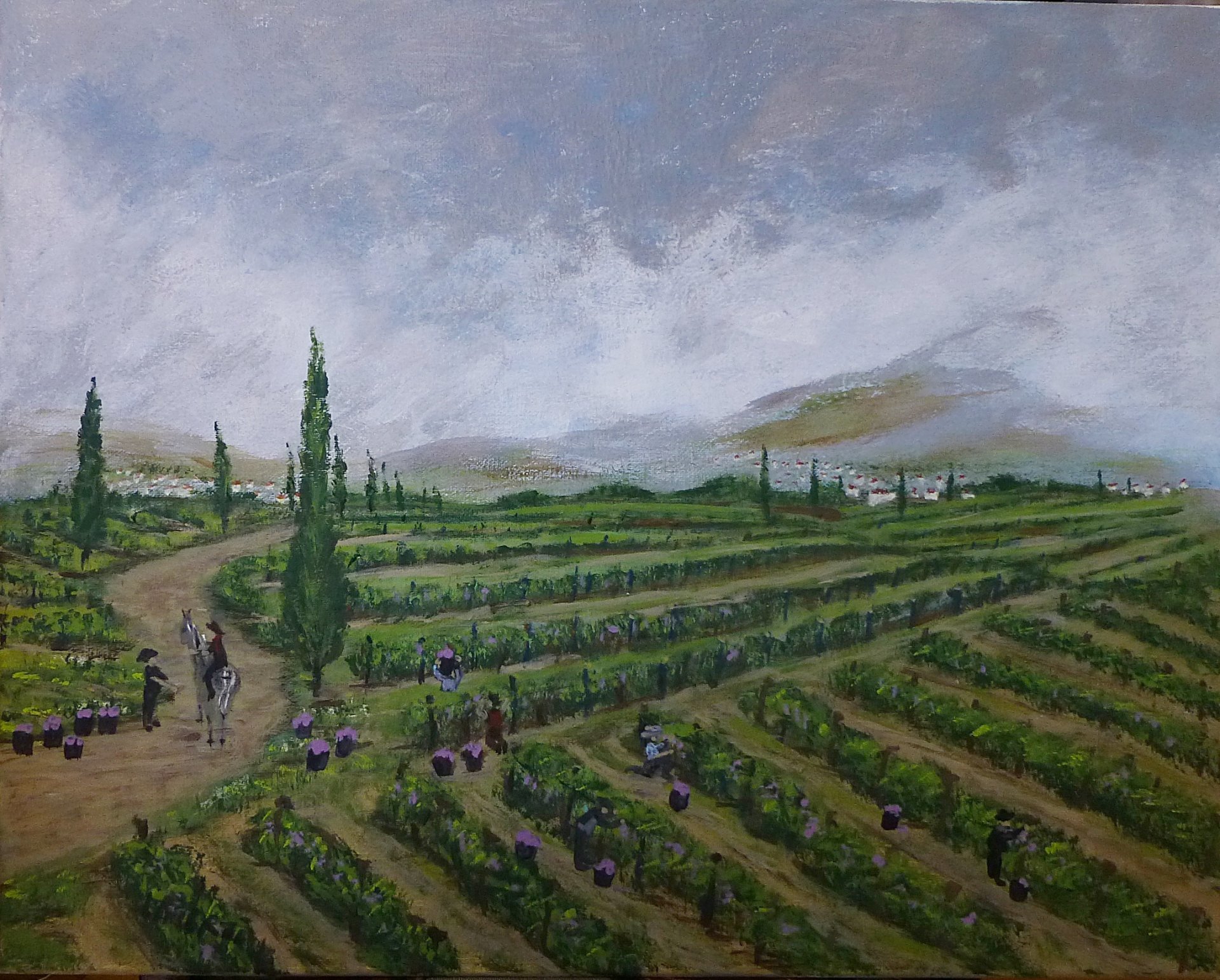 Rush to Harvest Painting by Lucia Alberti - Jose Art Gallery