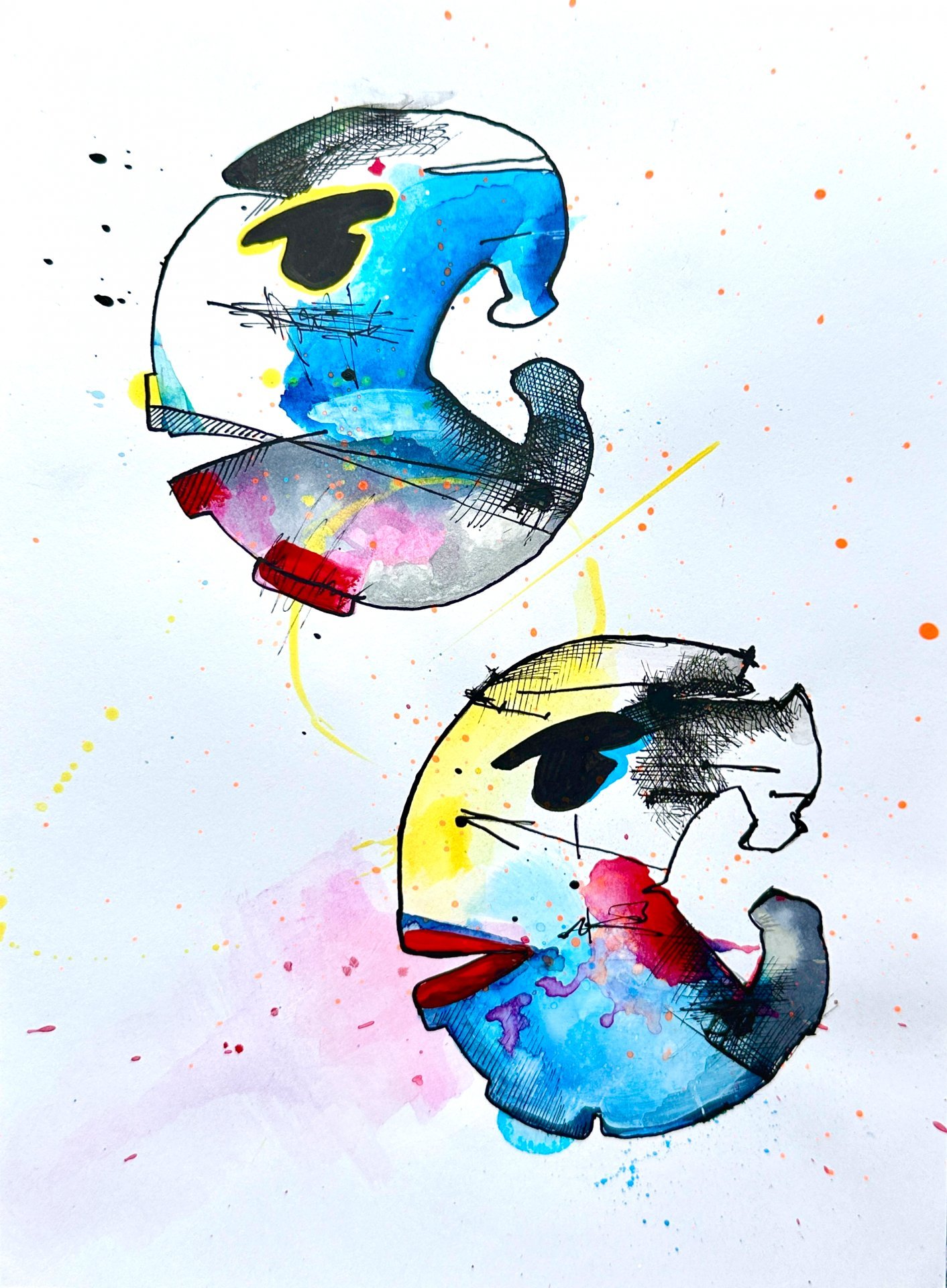 Tricky Fish Painting by Noumenona - Jose Art Gallery