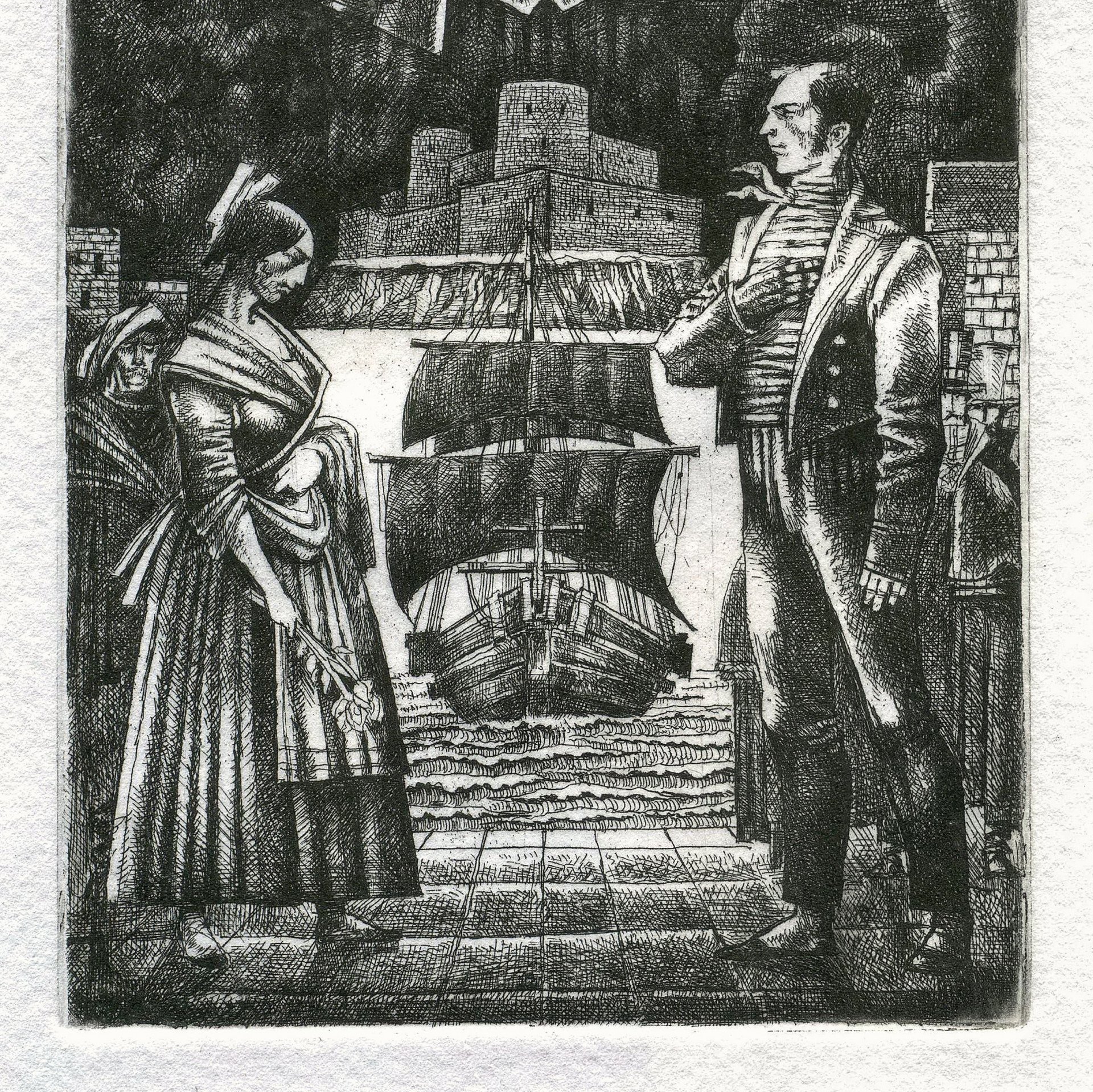 Etching Monte Cristo Drawing - Roman Pisarev - Jose Art Gallery