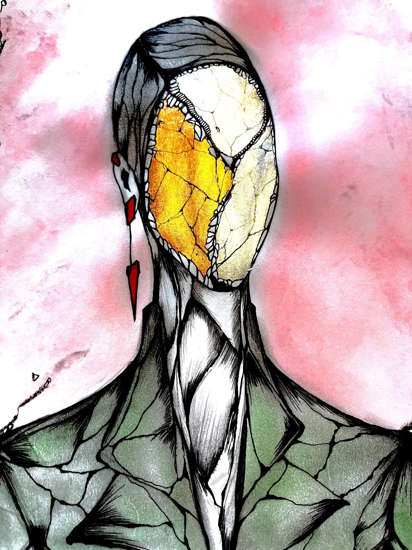 Faceless 1.0: Faceless Beauty Drawing - M I S H A