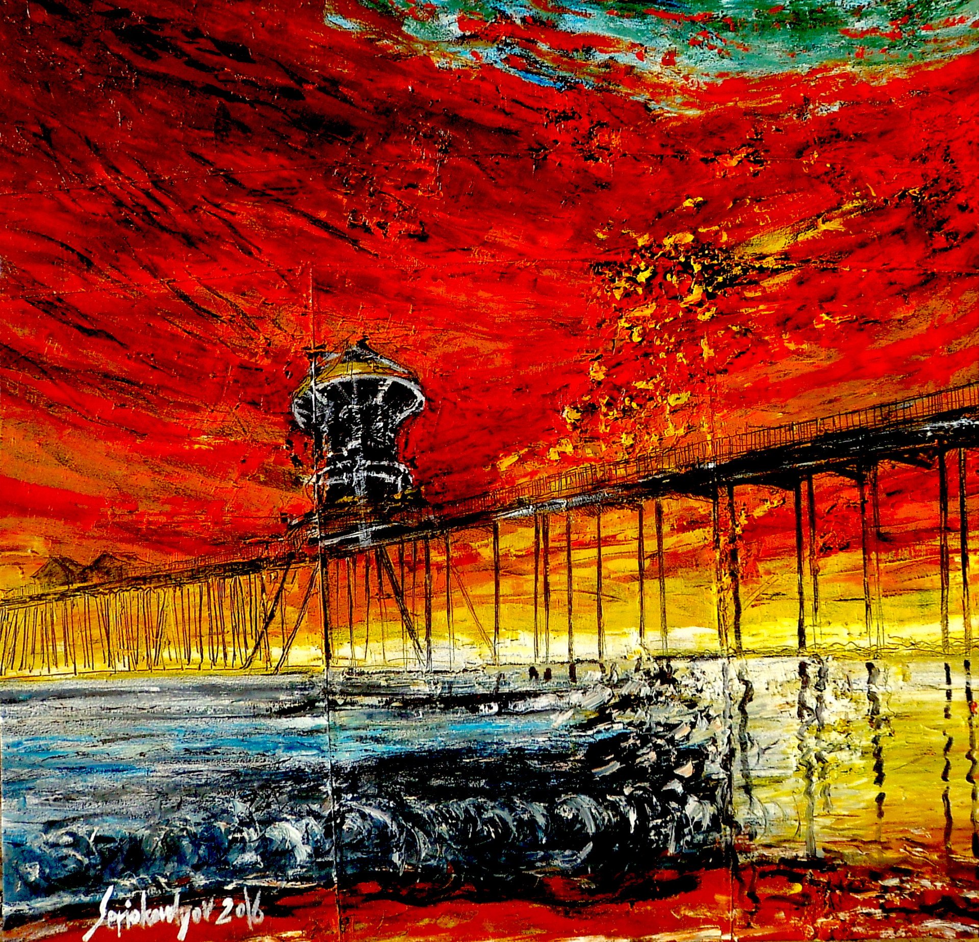 Above the sea Painting by Sergio Kovalov - Jose Art Gallery