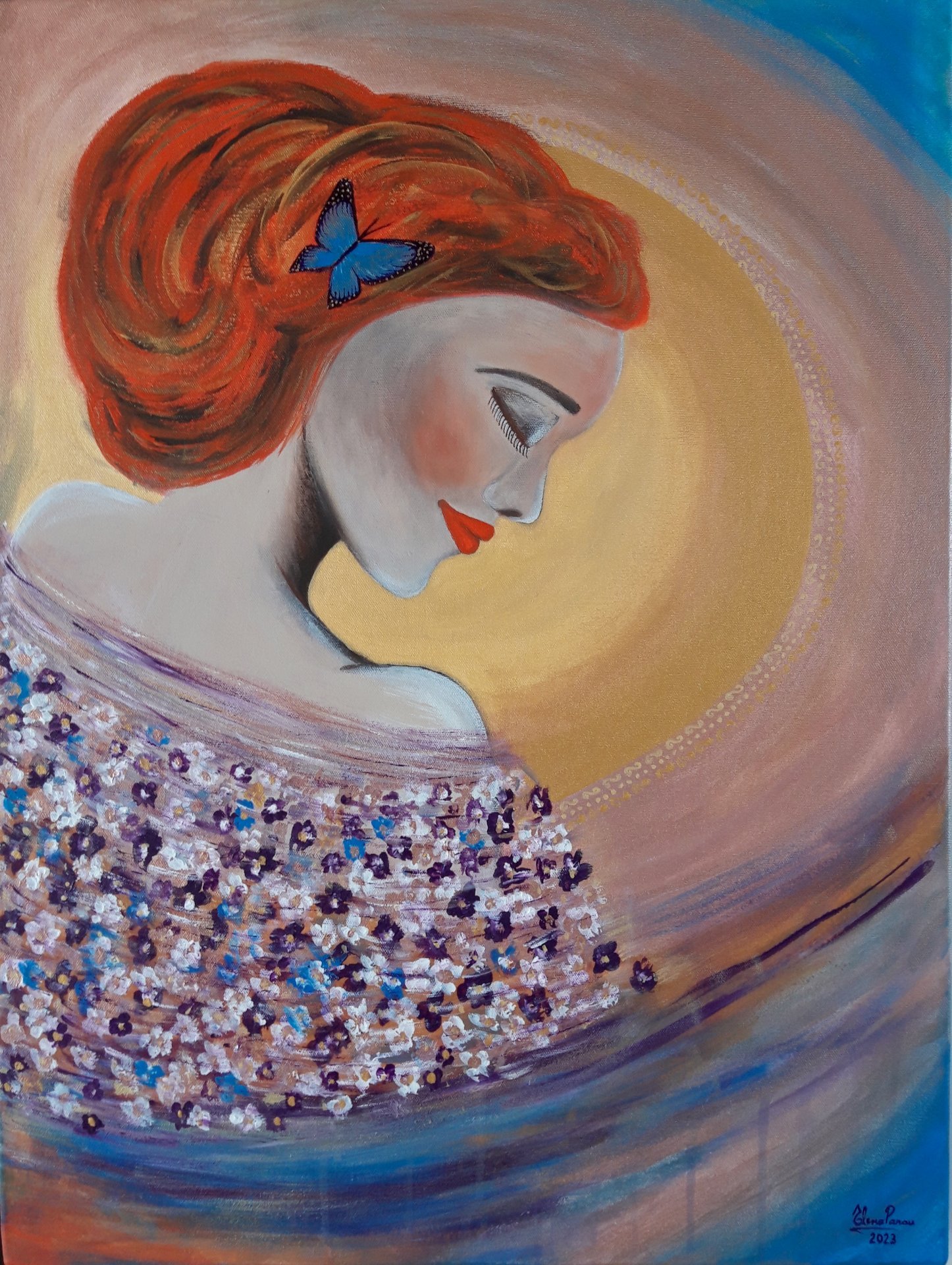 The song of a butterfly Painting by Elena Parau