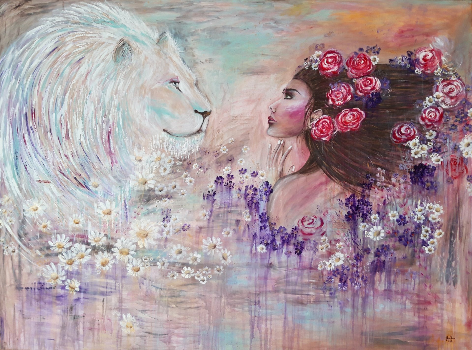 Yo soy luz divina, yo soy luz Pintura de Elena Parau