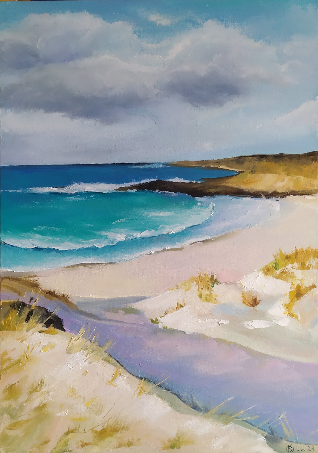 Sands of Time: Sea's Whisper Painting by KOlha