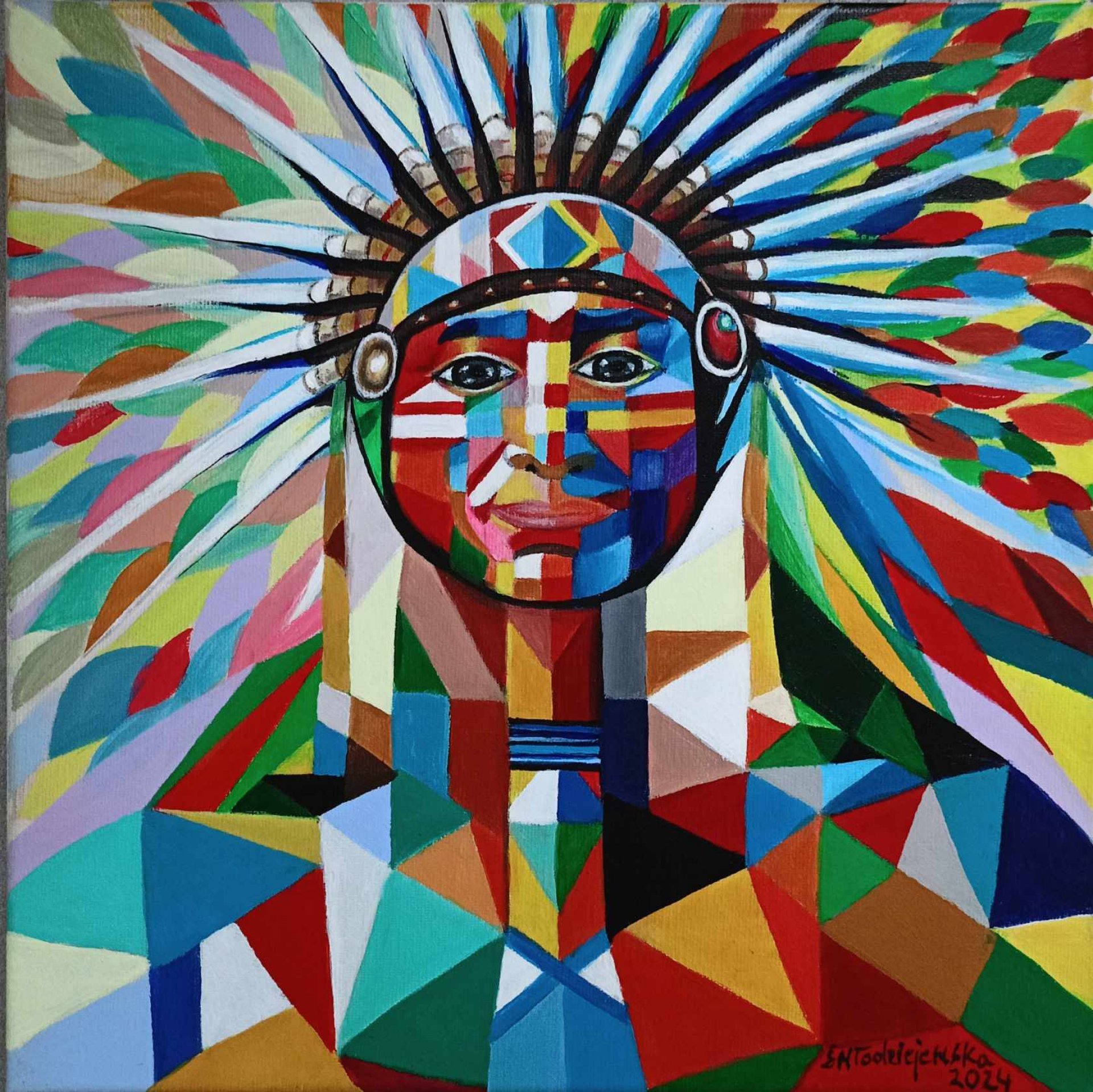 Apache Painting by Sylwia Młodziejewska - Jose Art Gallery