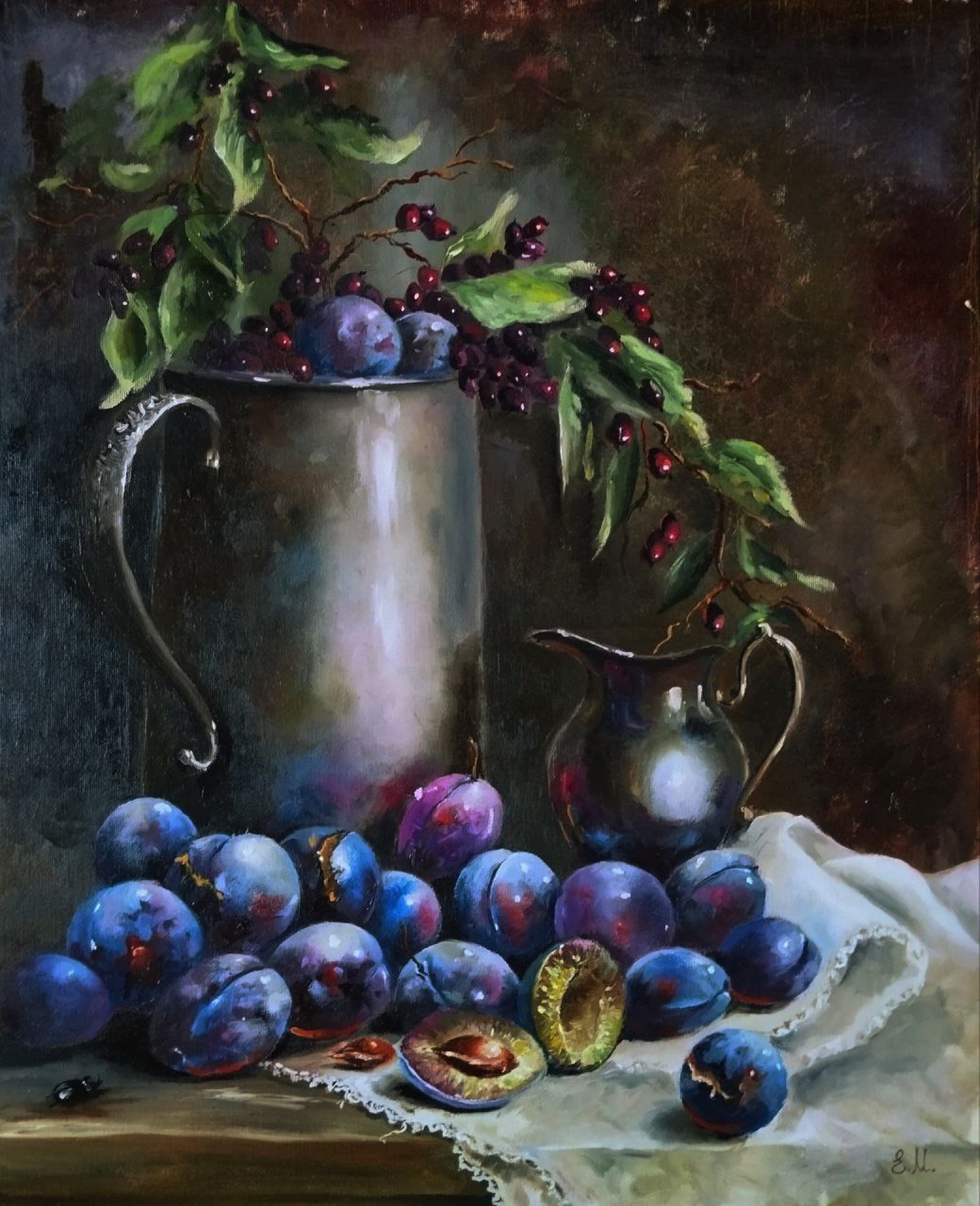 Colorit Drain: Contemporary Still Life Painting by Alena Moiseenko