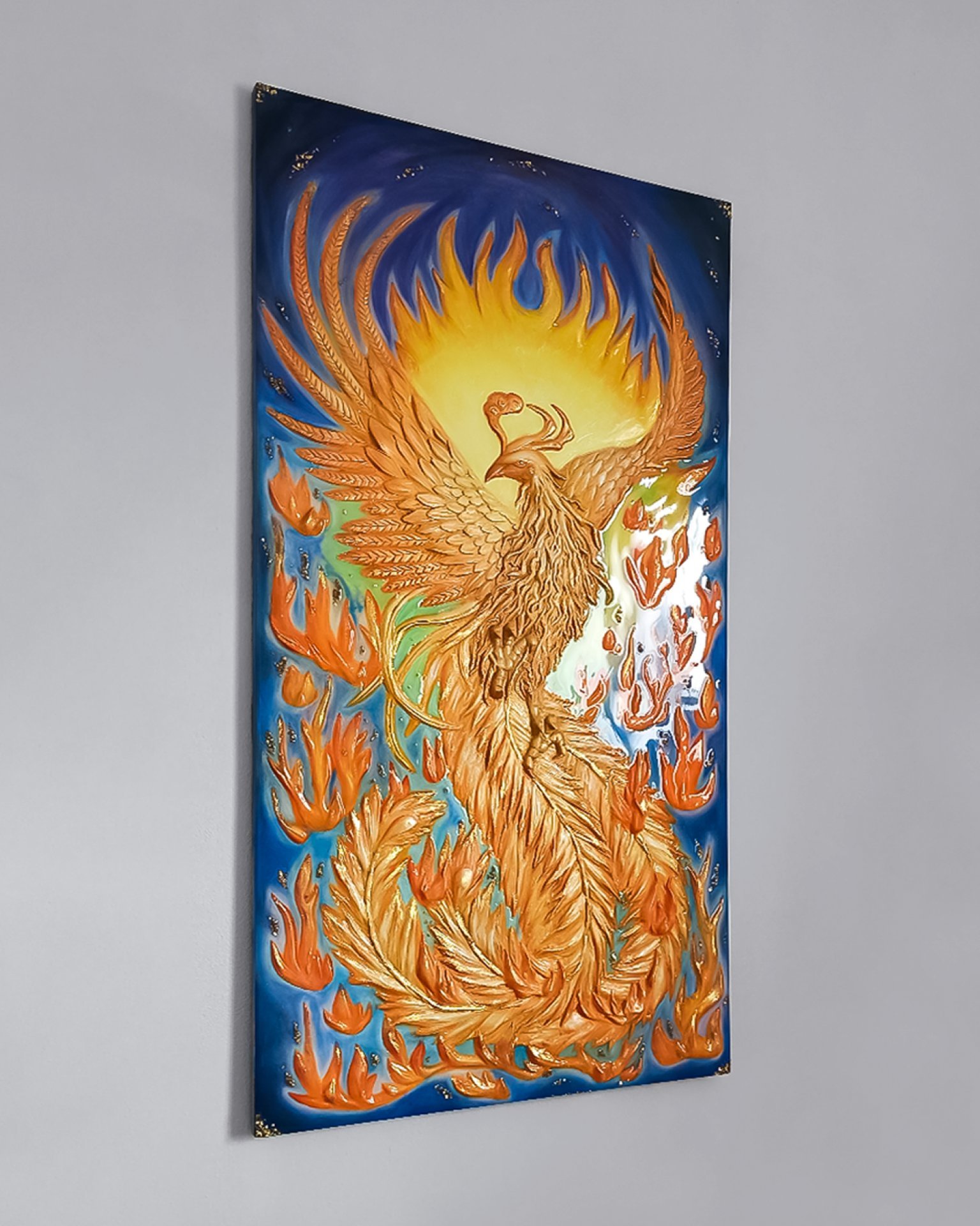 Phoenix: Symbol of Rebirth and Wisdom Sculpture - Tetiana Nyshchun