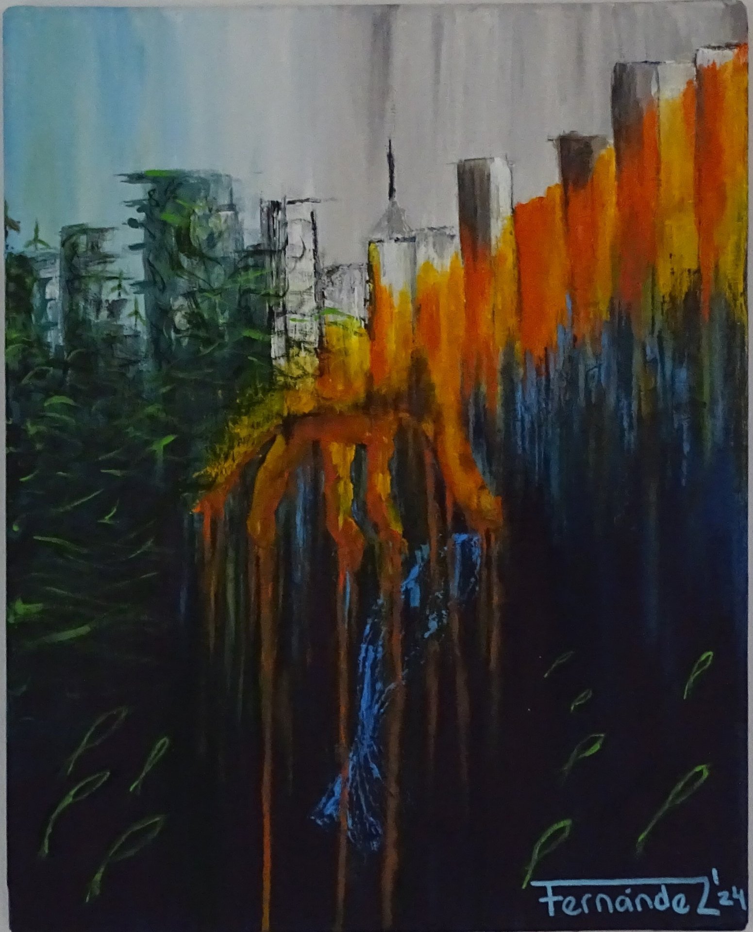 Climate Adaptation: Green Cities Painting by Natalia Fernández TAO