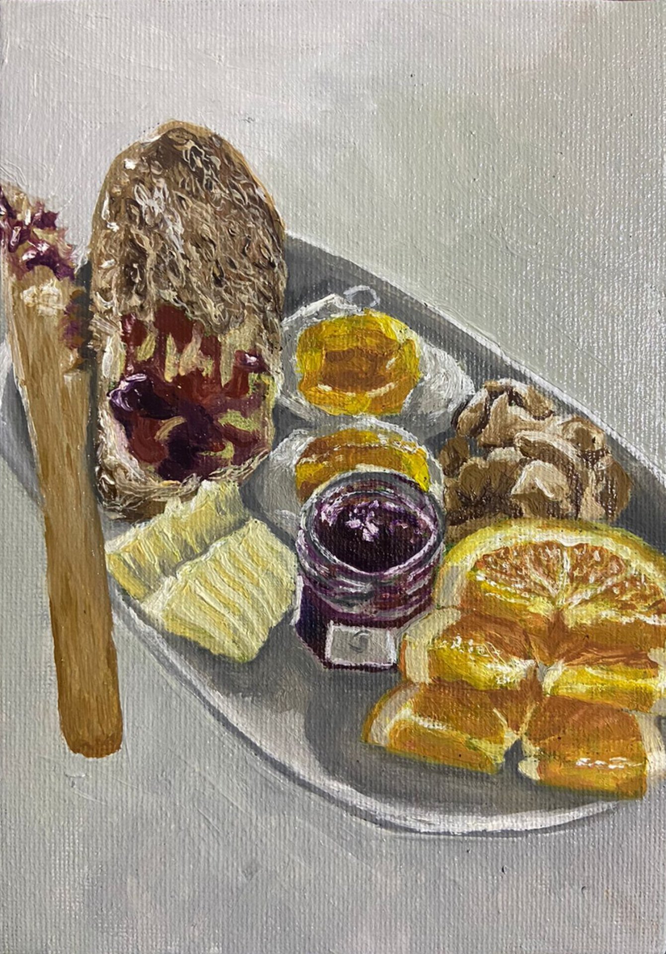 'Early morning breakfast Painting by Vytoria Godiemski