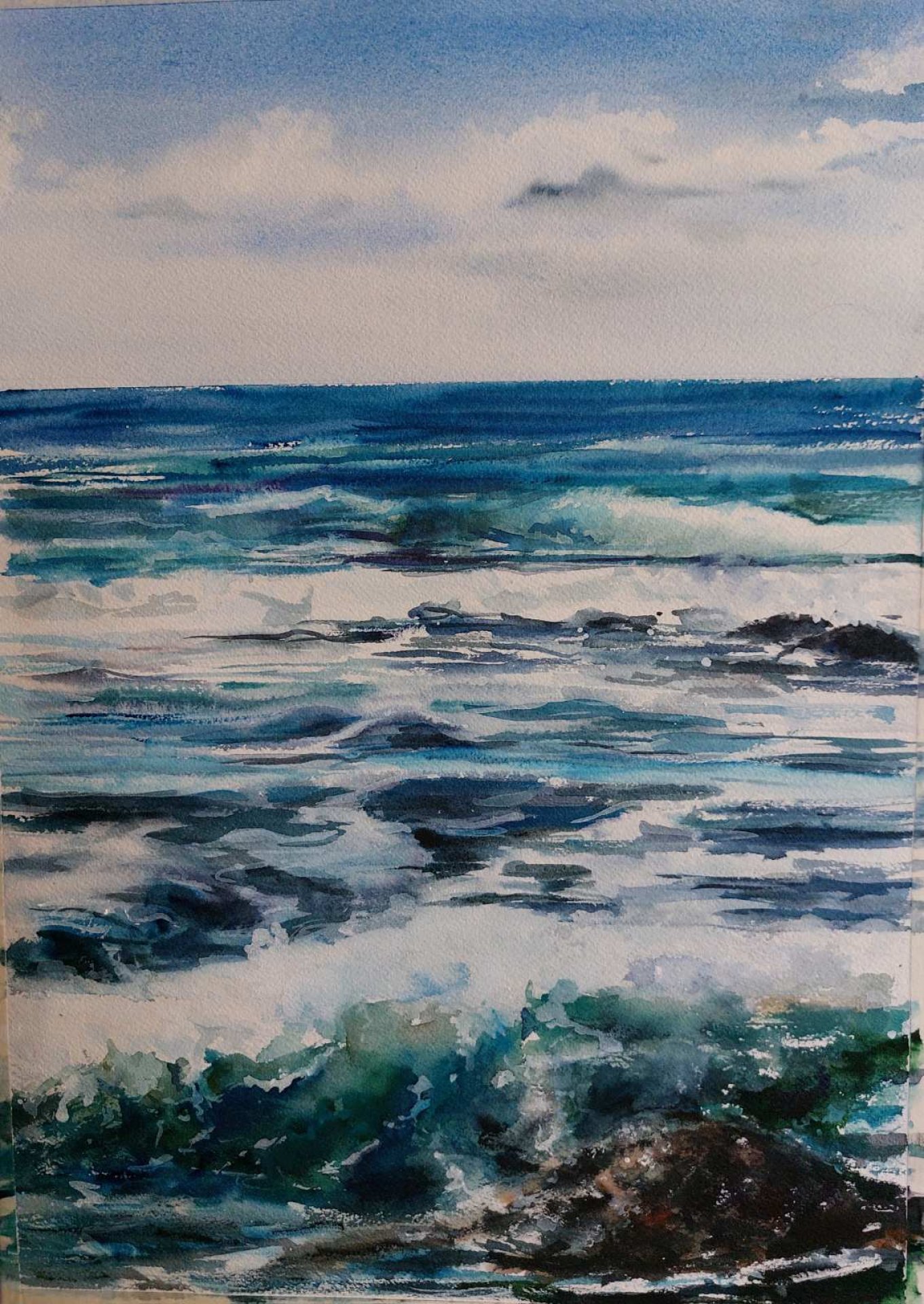 My watercolors: Memories of the Sea Drawing - Natali Diduh