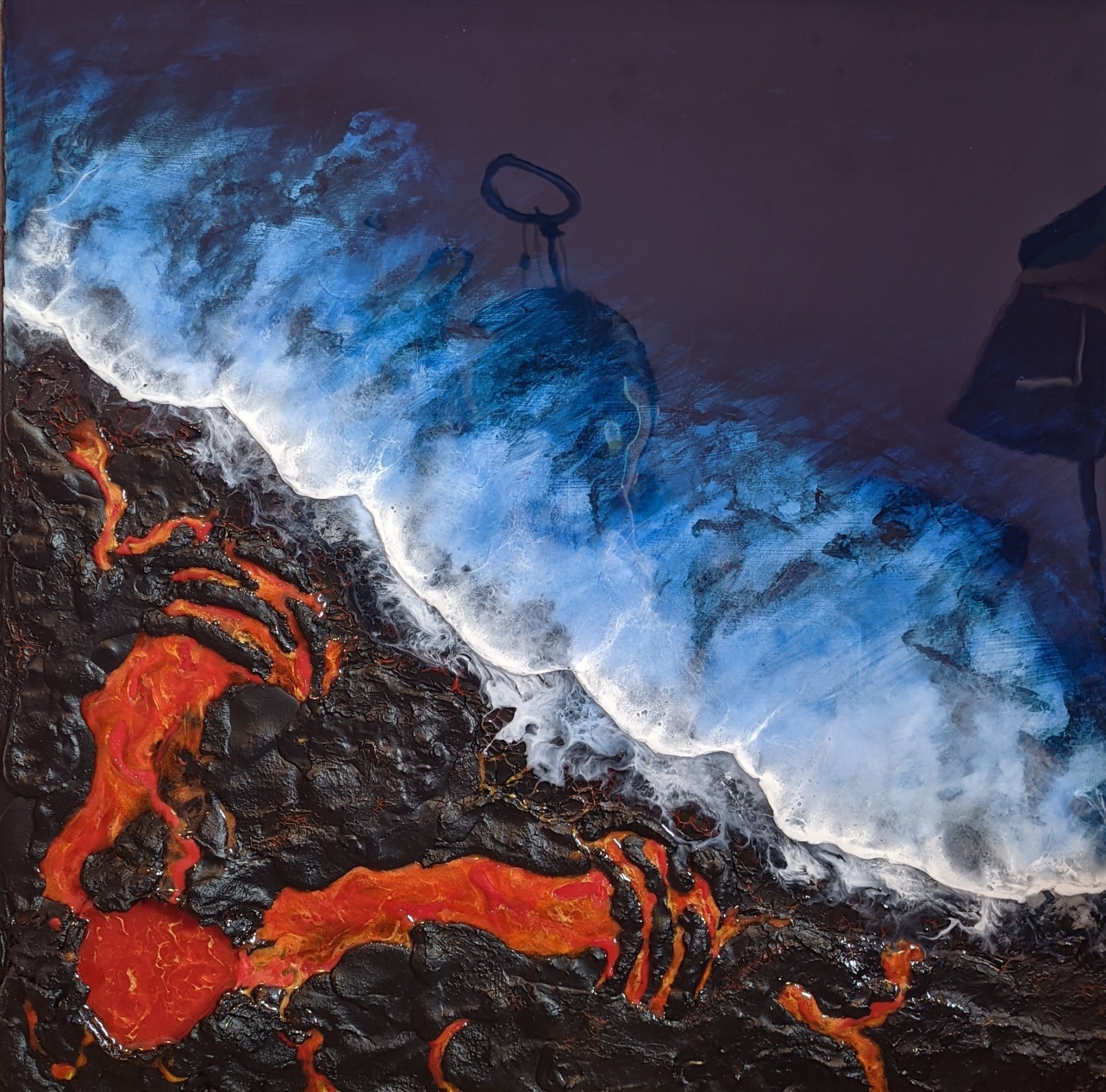 The power of the elements Painting by Maryna Kot