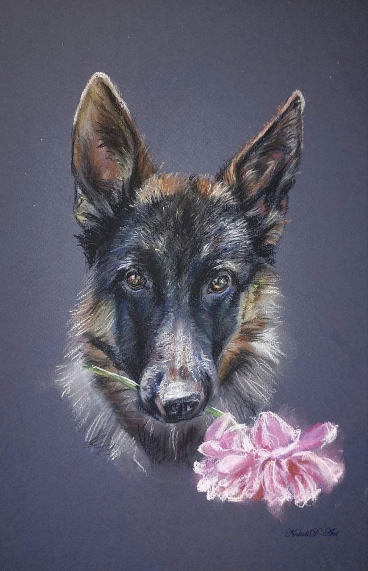 Realism. Shepherd portrait from Natalie Painting by Natali Diduh
