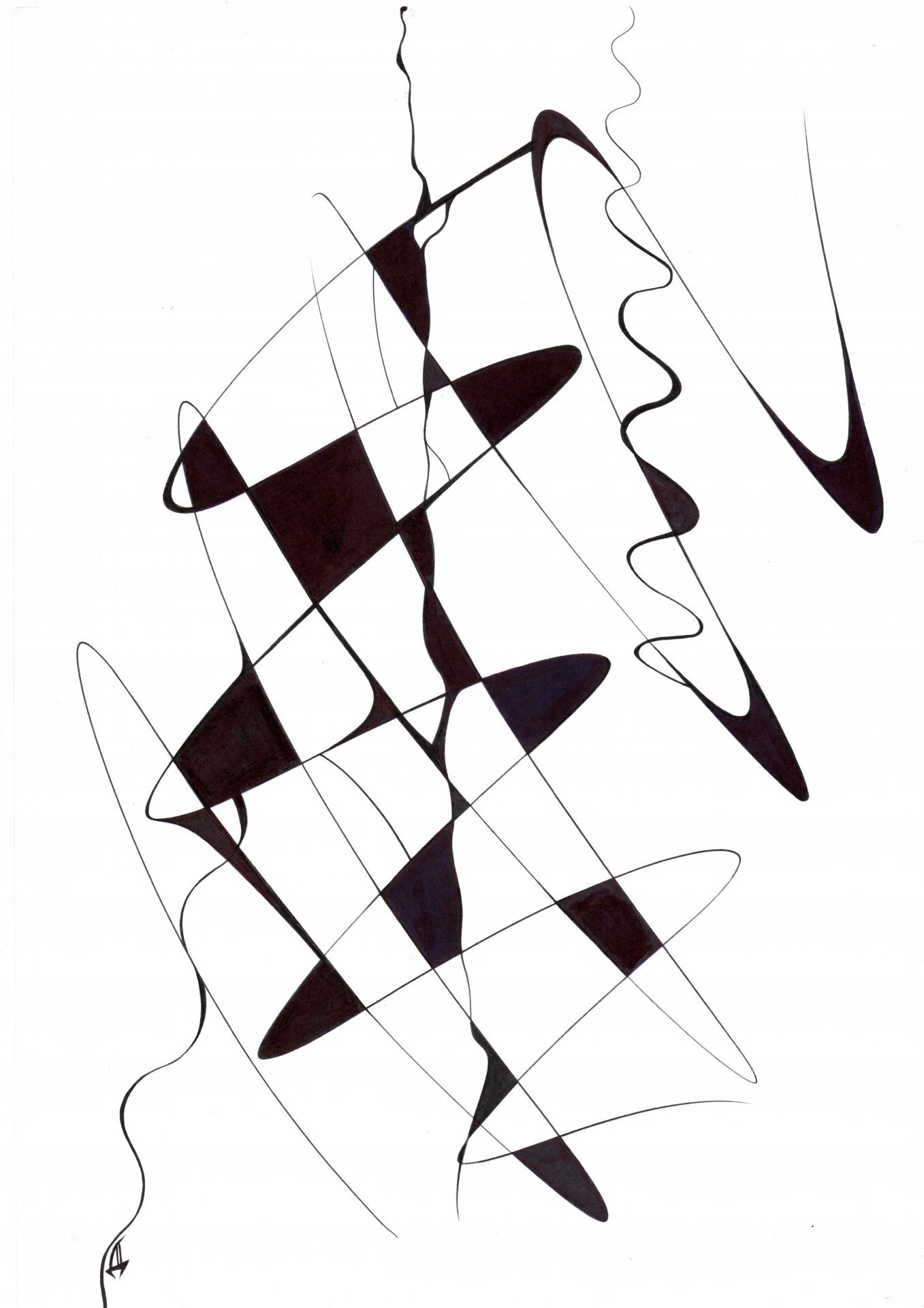 Confusion Drawing - Diana Ilnytska - Jose Art Gallery