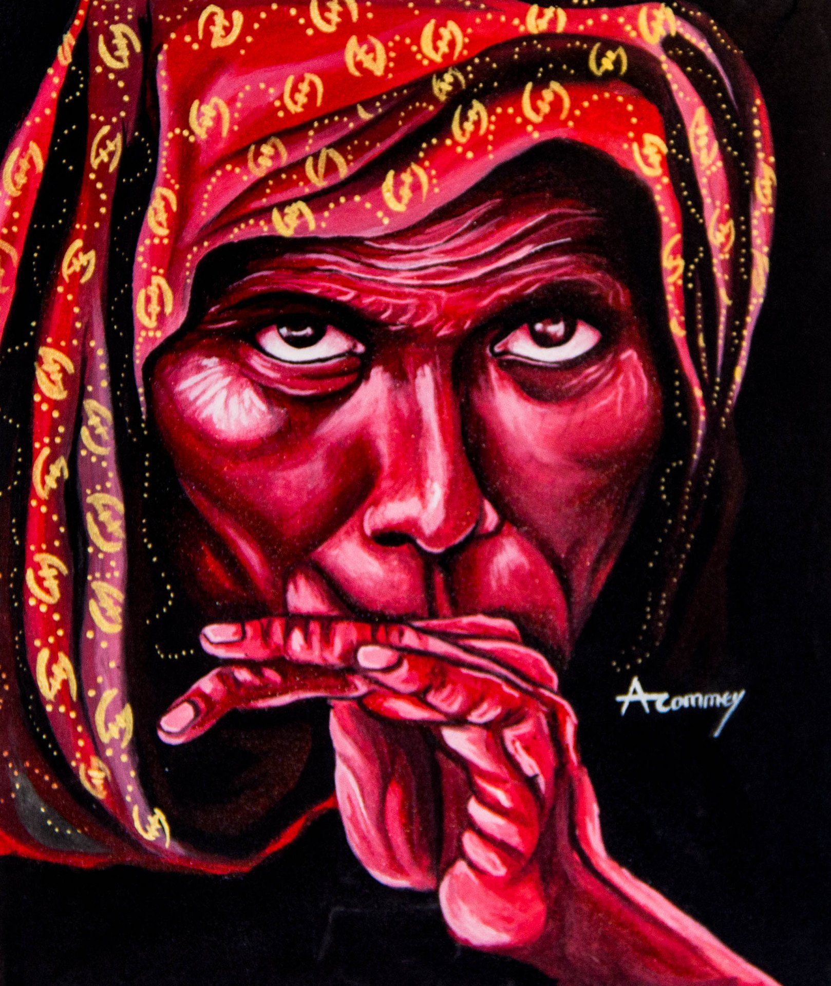Feeling Red Painting by Robert Commey - Jose Art Gallery