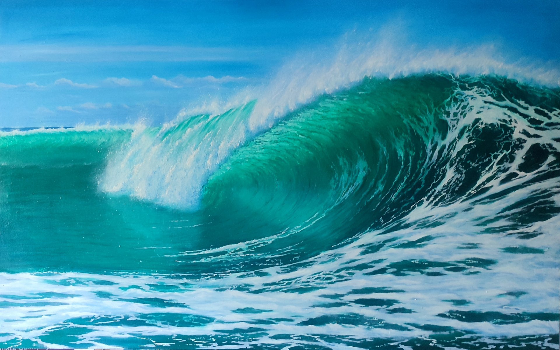 Big wave 3 Painting by ArKo - Jose Art Gallery