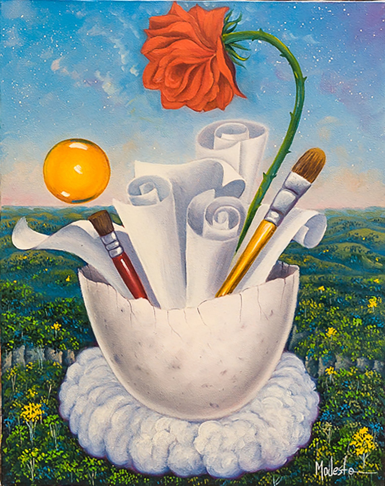 Artist's Dream Painting by Modesto - Jose Art Gallery