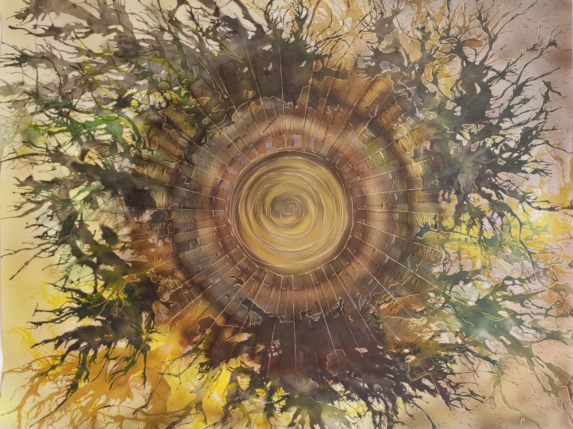 Circular Energy Painting by Iryna Baranova