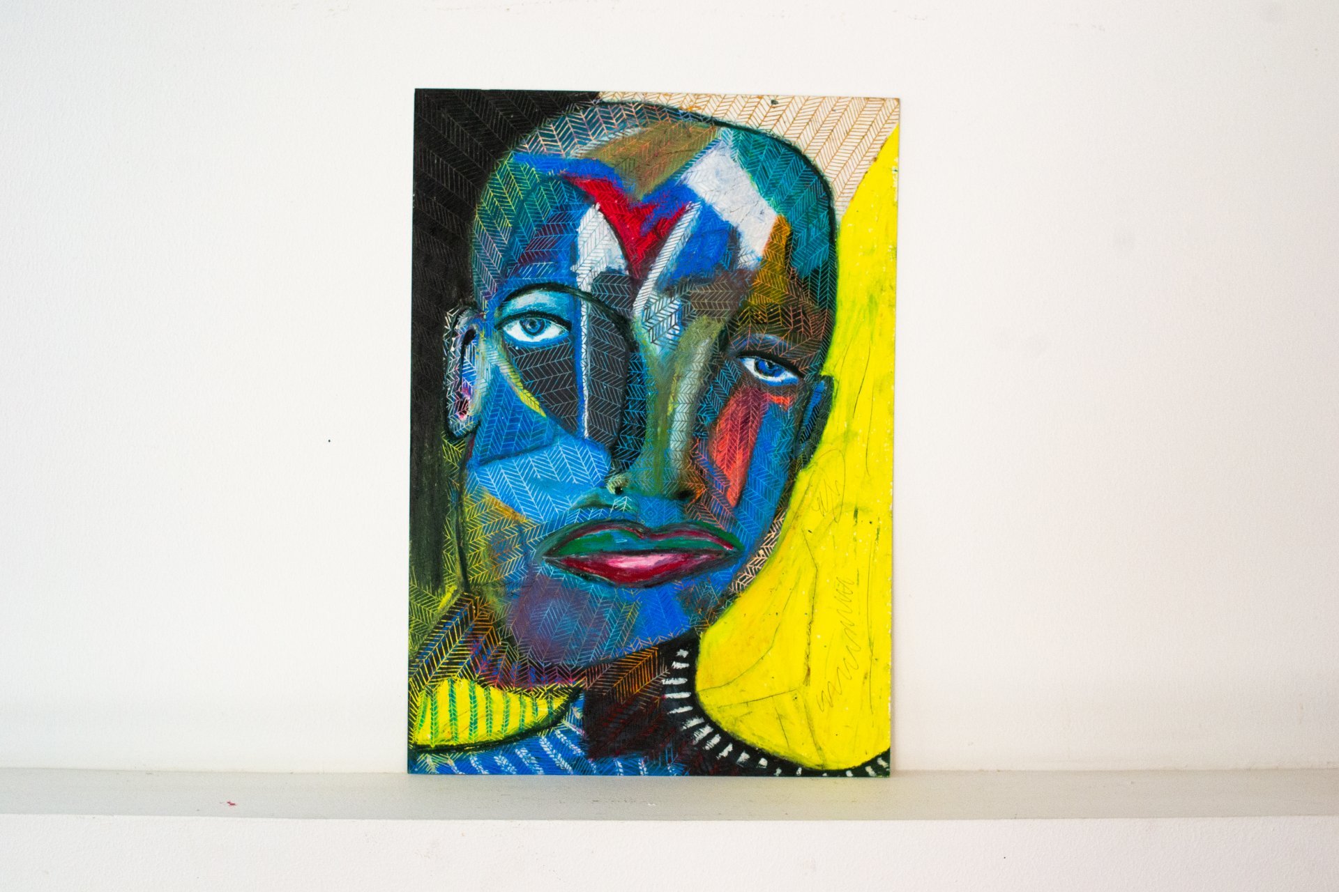 Creole Primitive Face Painting Painting by Marcelo Fidélis