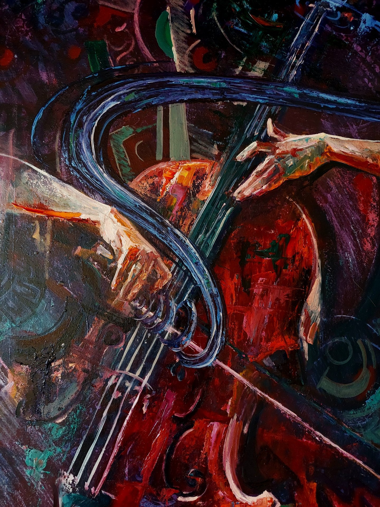Orchestra: cello Painting by ANGELINA - Jose Art Gallery