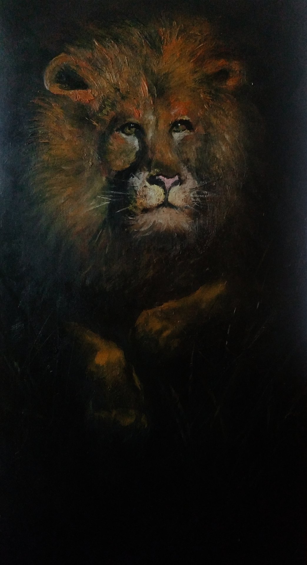 Night Lion. Greatness of the Male Painting by Eva Lazaryan