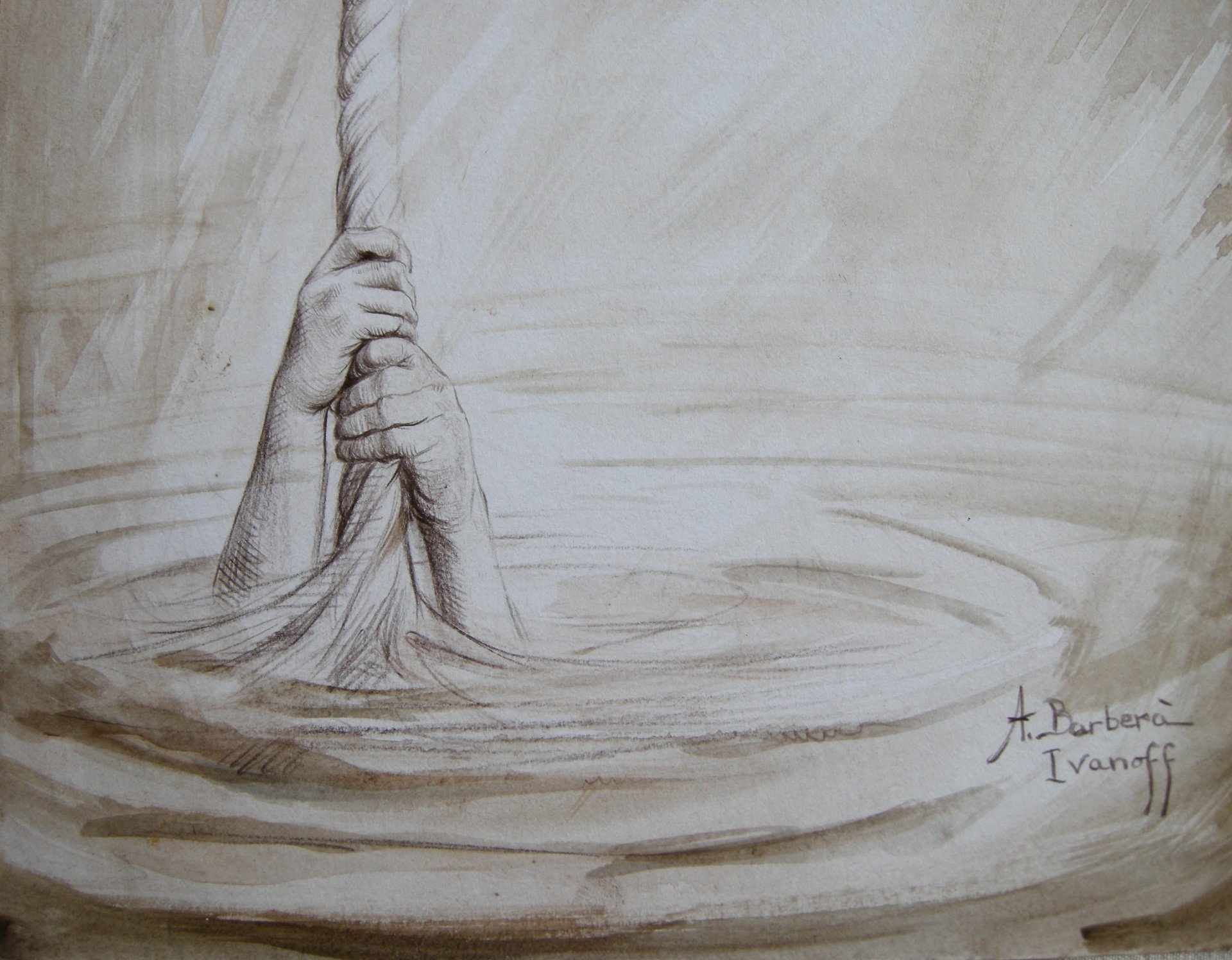 Initiation Drawing - Alexandre Barbera-Ivanoff - Jose Art Gallery