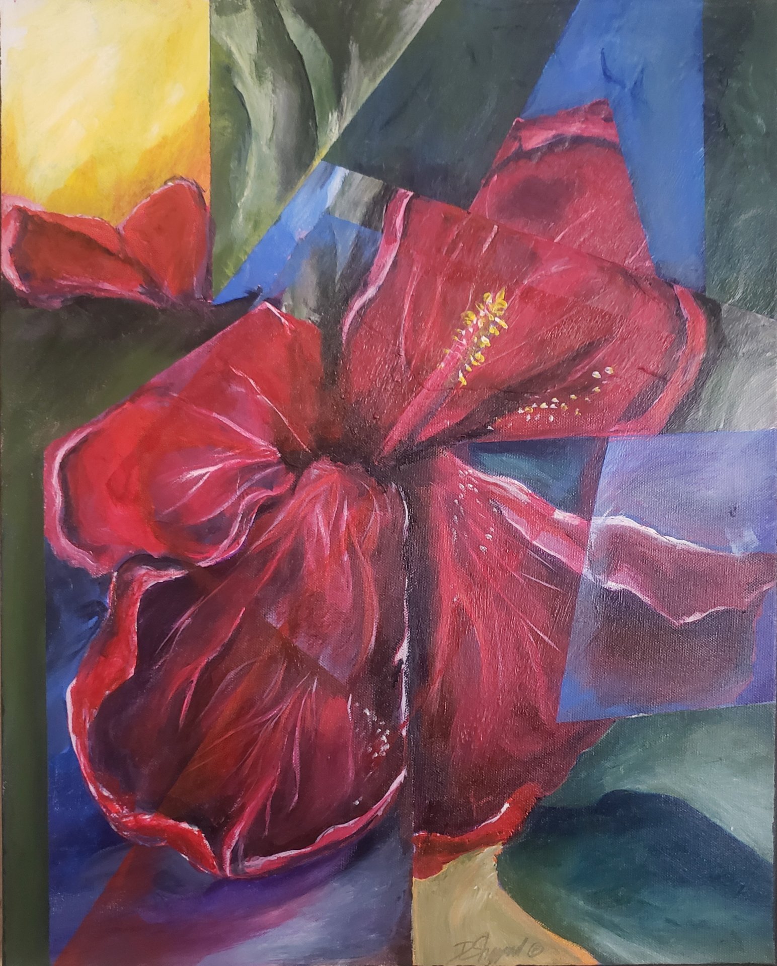 Floral 1.2: Vivid Red Amaryllis Digital Art - Dean Sheppard