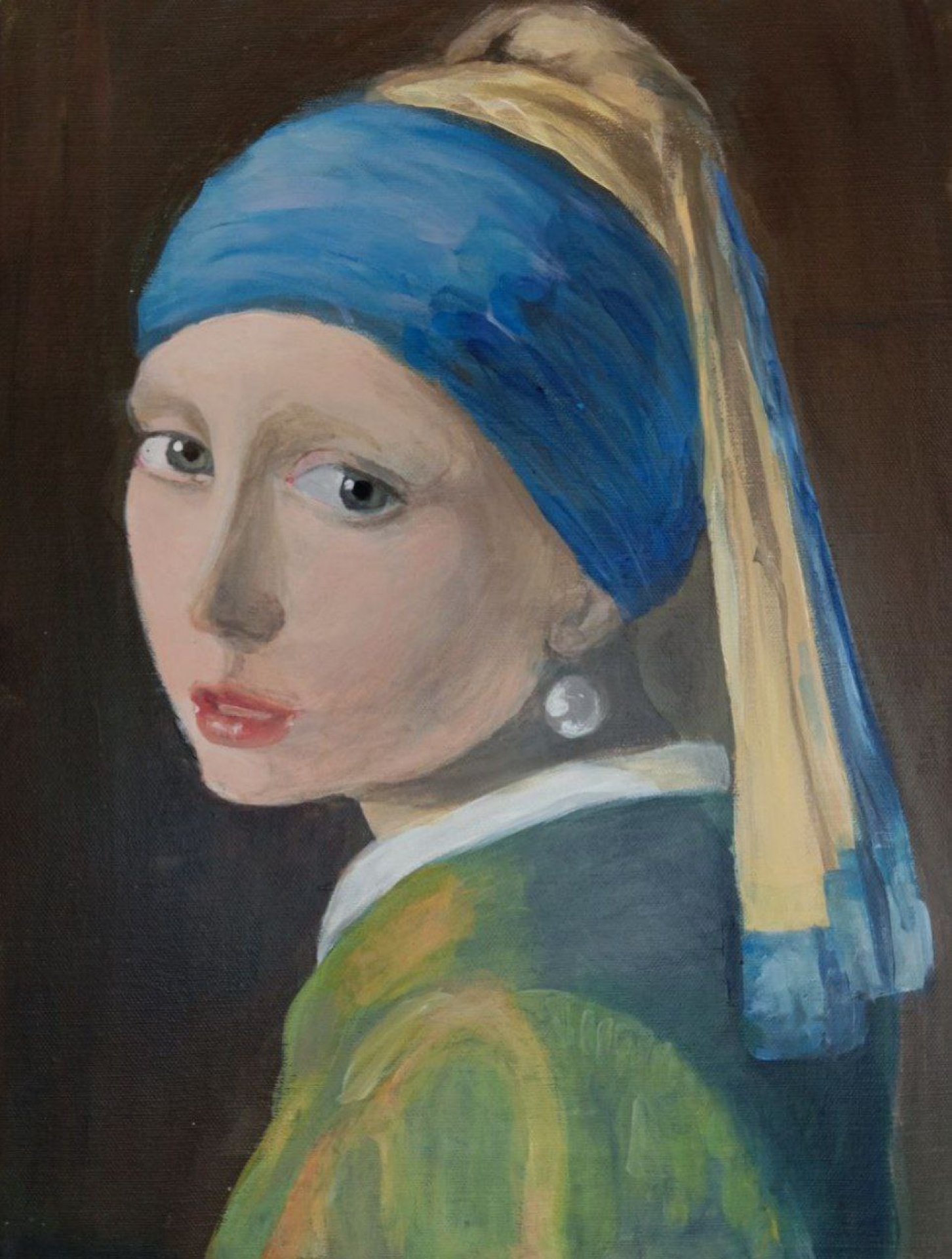 Girl with a Pearl Earring Painting by Nataliia Havryliuk