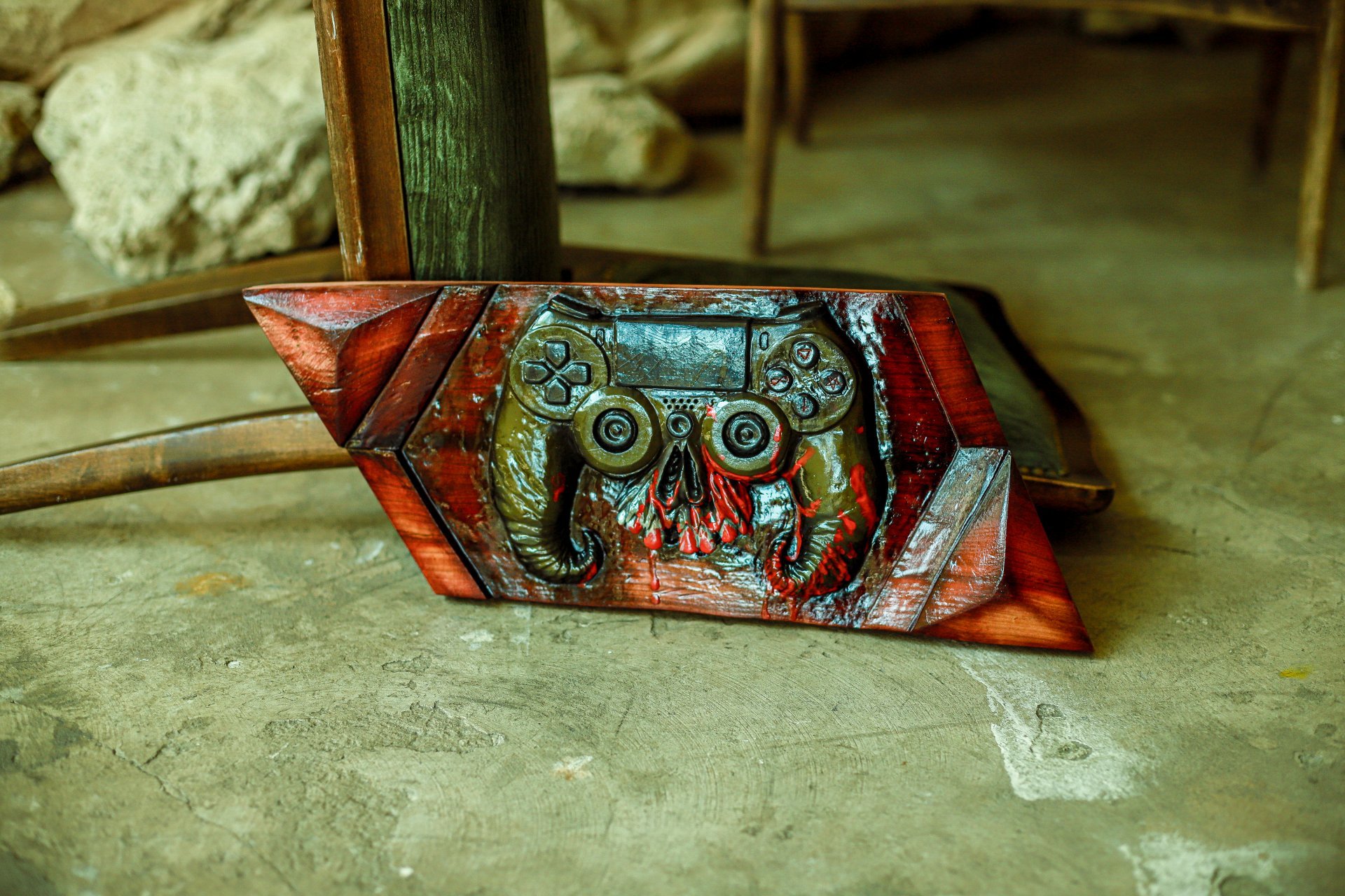 DOOM Gamepad Skull Sculpture - FanWorkshopUA