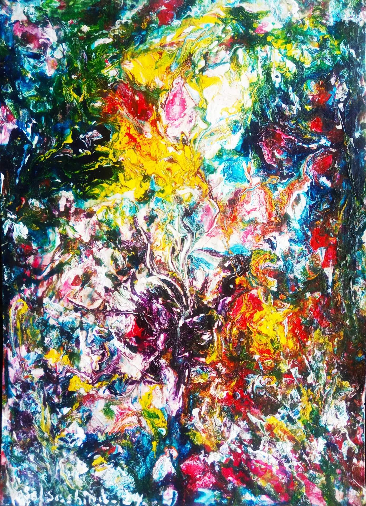 Dreams of the Blue-Eyed Cow Painting by Selena Sashina