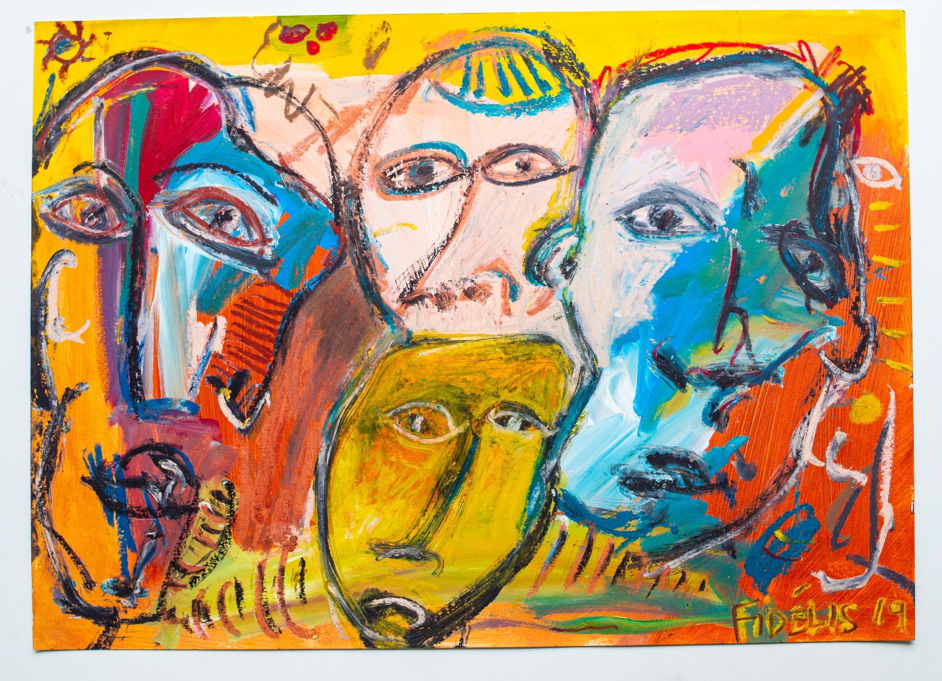 Carnival and Folklore: Colorful Joy Painting by Marcelo Fidélis