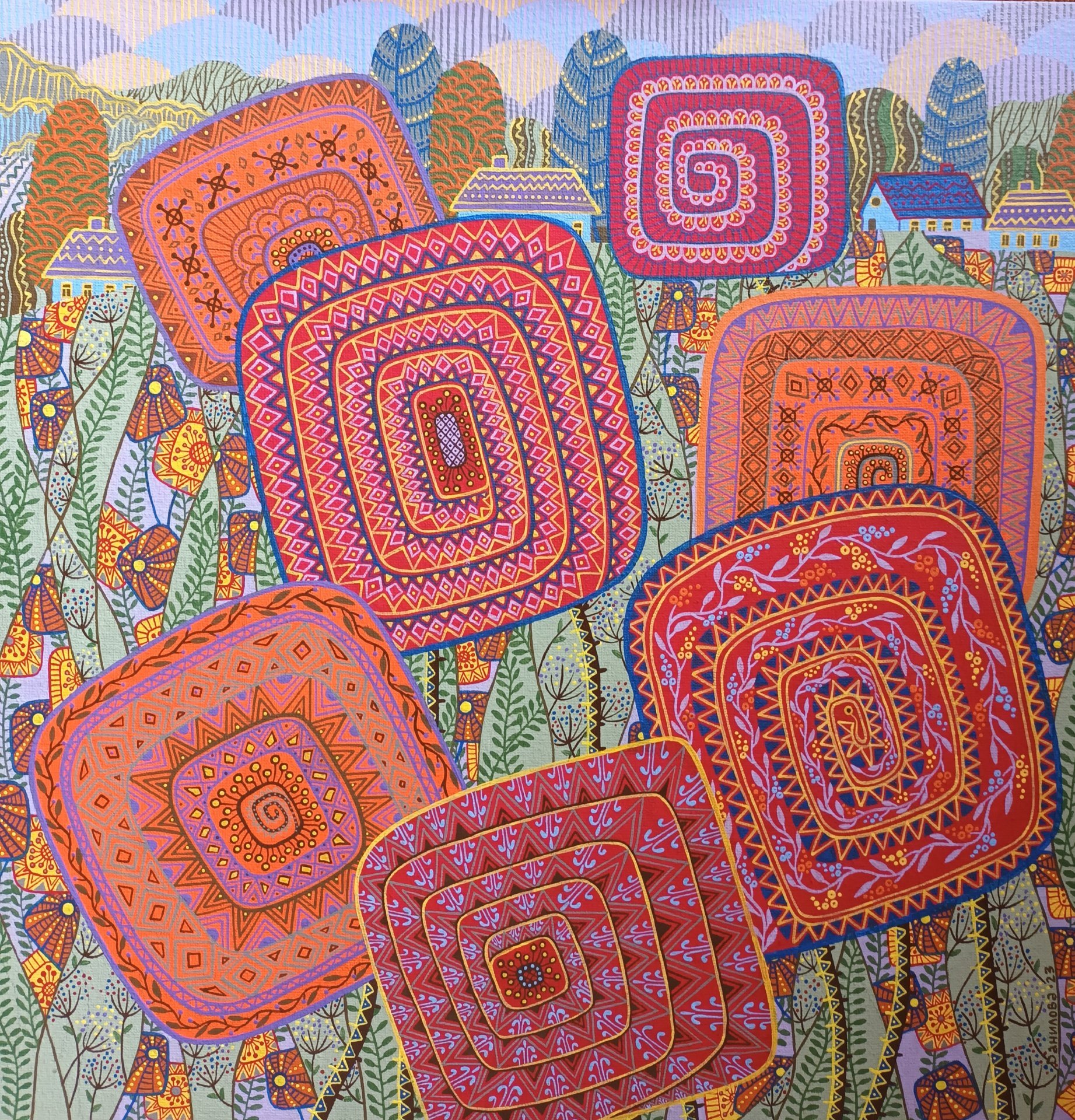 Metamorphosis poppy Drawing - Nadiya Danilova