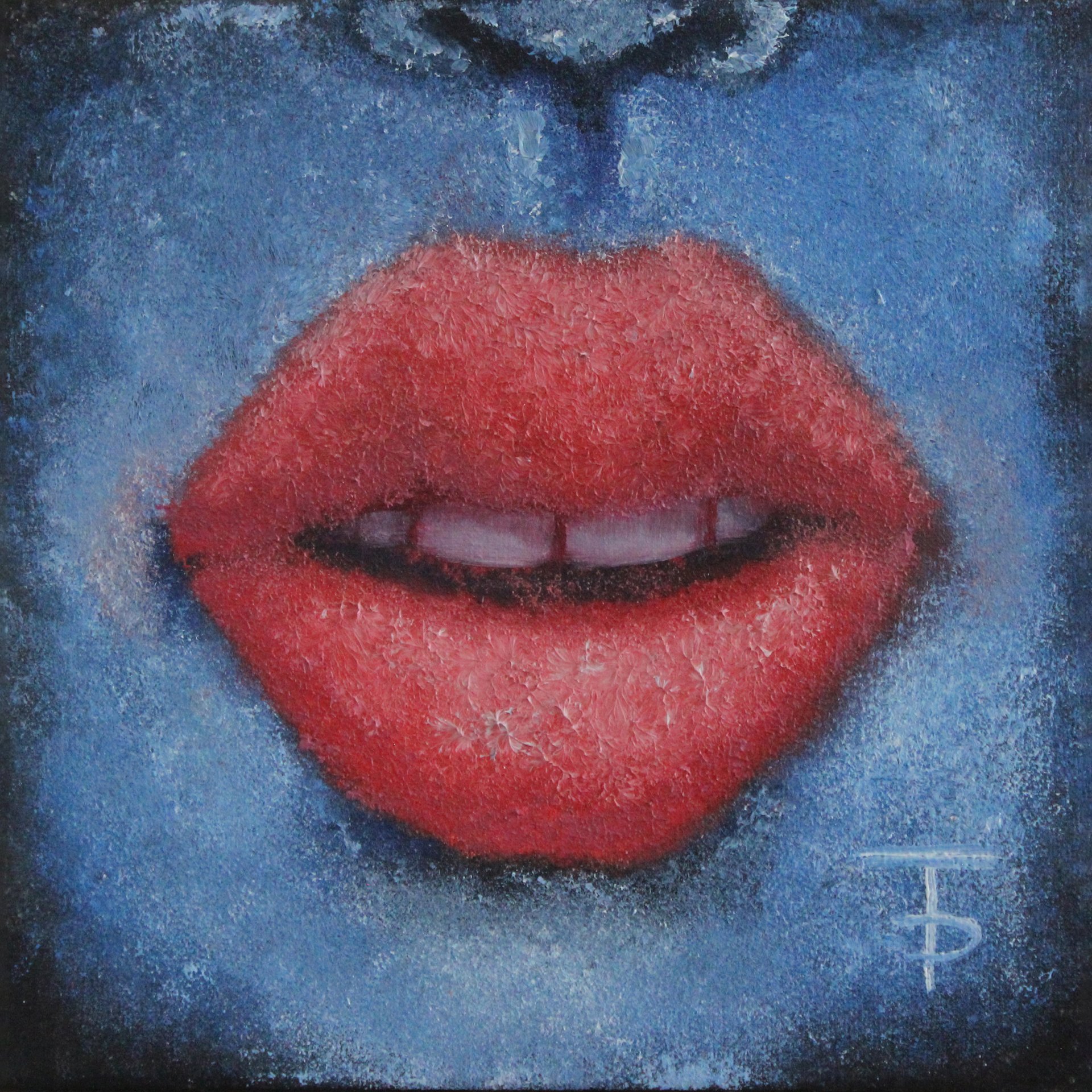 Kiss in the Dark: First Love's Embrace Painting by Tetiana Bogdanova