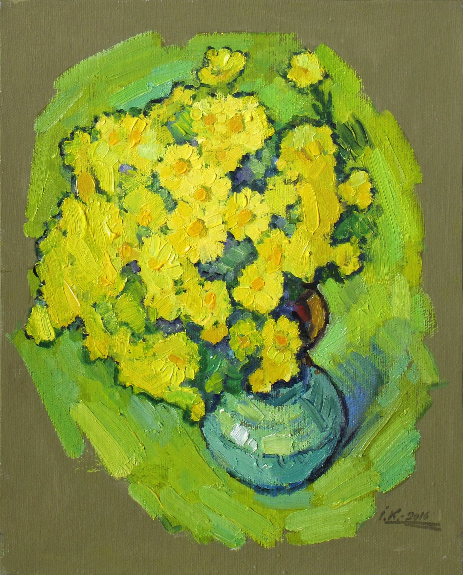 Yellow Flowers Painting by Ivan Kolisnyk - Jose Art Gallery