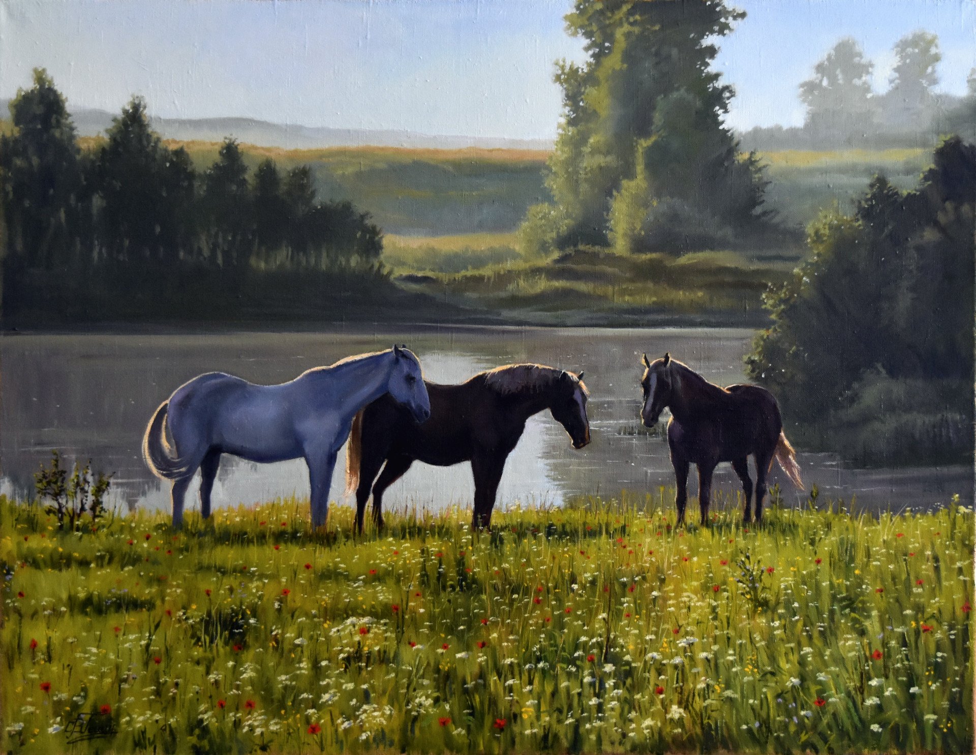 Summertime Painting by Serghei Ghetiu - Jose Art Gallery