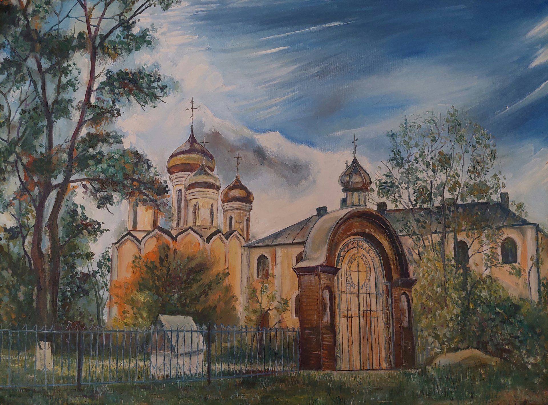 Monastery Painting by Mykhailo Slepukhin - Jose Art Gallery