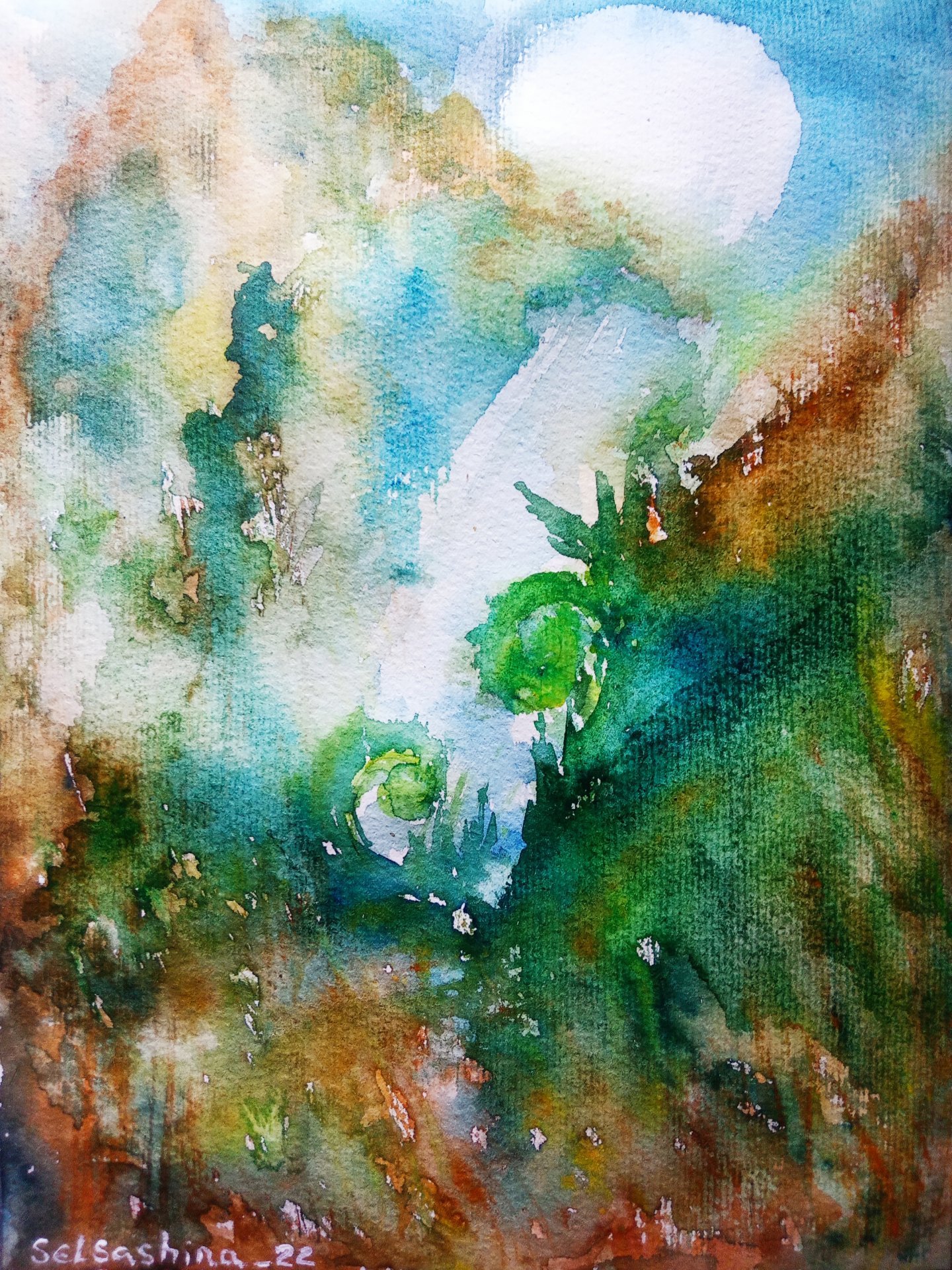 Midsummer Night Painting by Selena Sashina