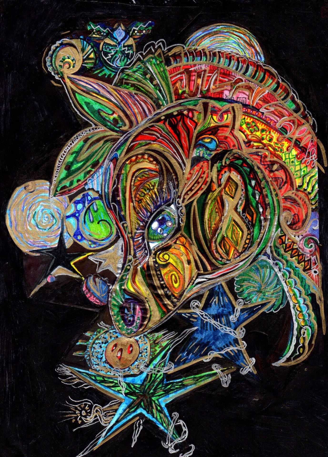 Mythical creatur,anderswelten Drawing - Stella-Marie Krampe