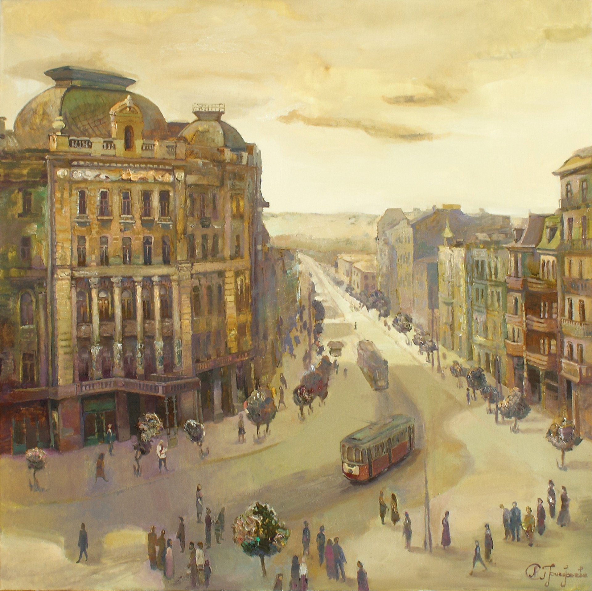 House of Leo Bendersky Painting by Anastasiia Grygorieva