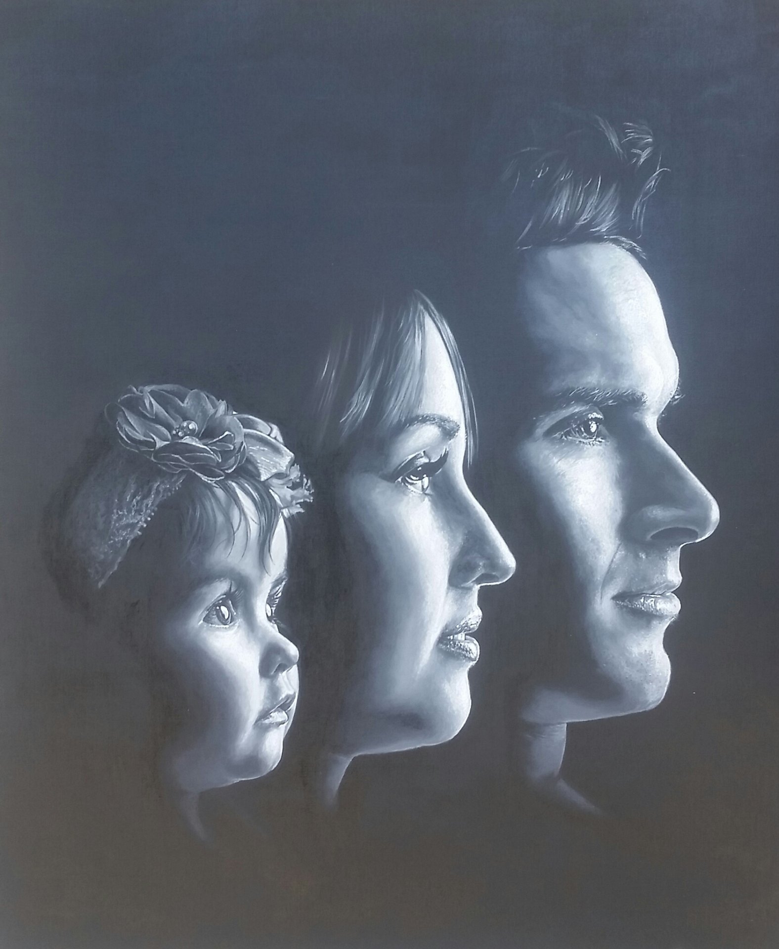 The Family: Reflection of Family Love Painting by Pavel Pérez Salazar