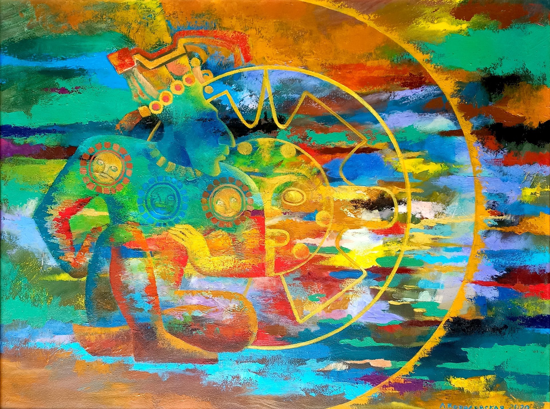 Sixth sun Painting by Lana Korolievskaia - Jose Art Gallery