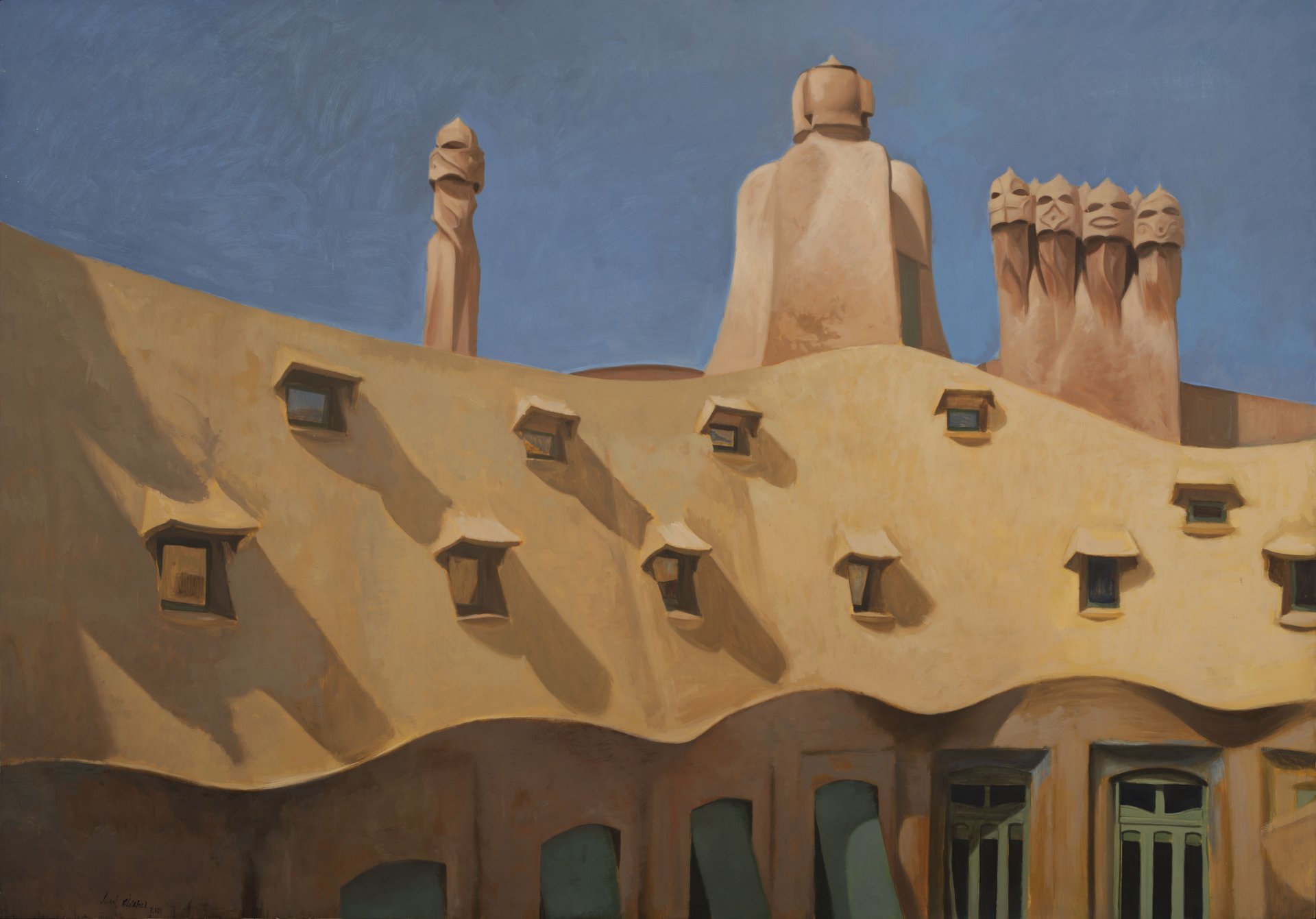 Quarry III. (Roof). Painting by Juan Álvarez Cebrián