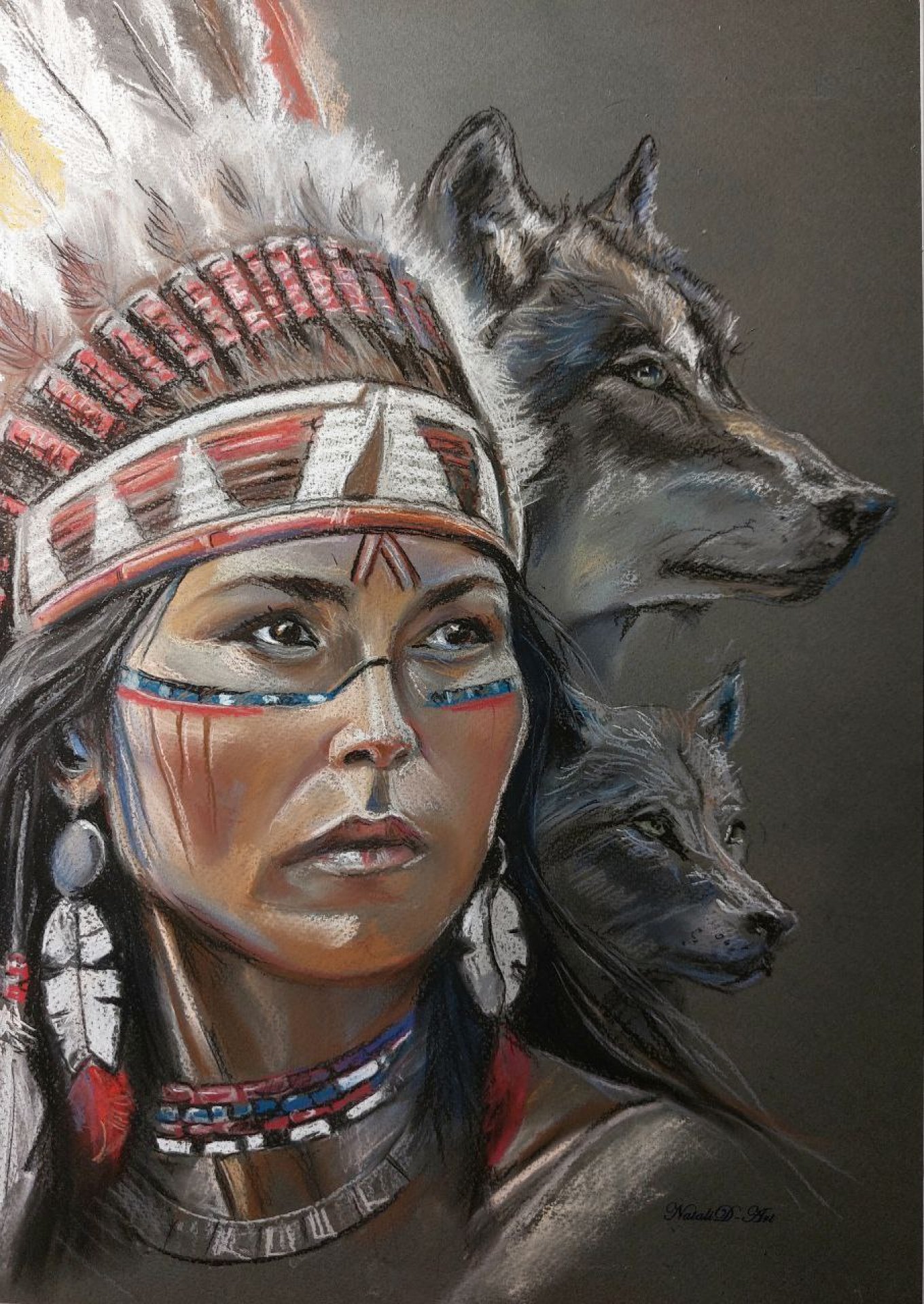 Spirit of Freedom: Faces and History Drawing - Natali Diduh