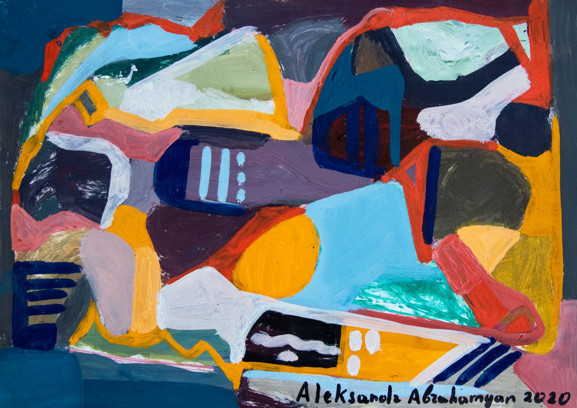 Composition: Symbols & Colors Painting by Aleksandr Abrahamyan