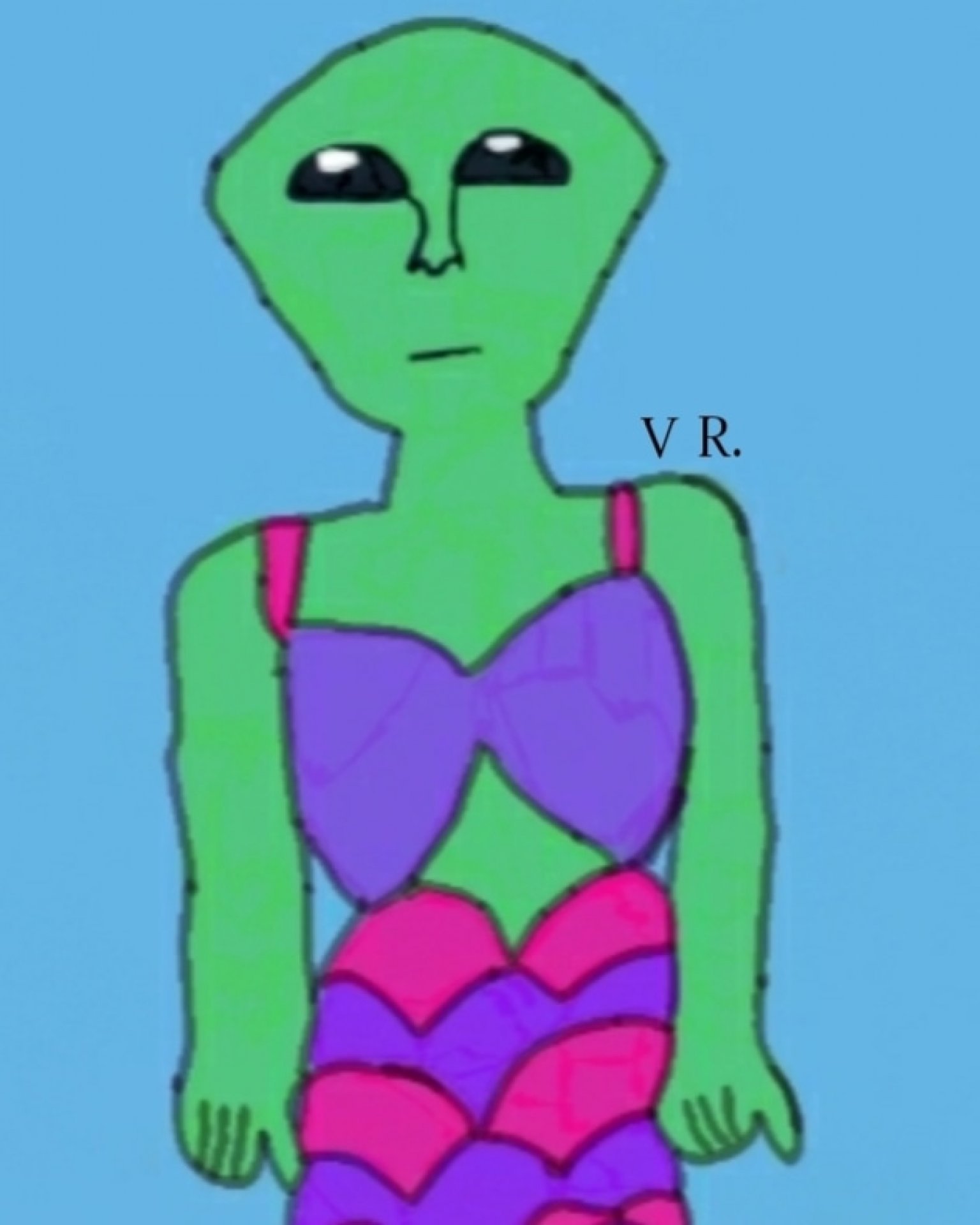 Mermaid alien. Digital Art - valentina rodriguez