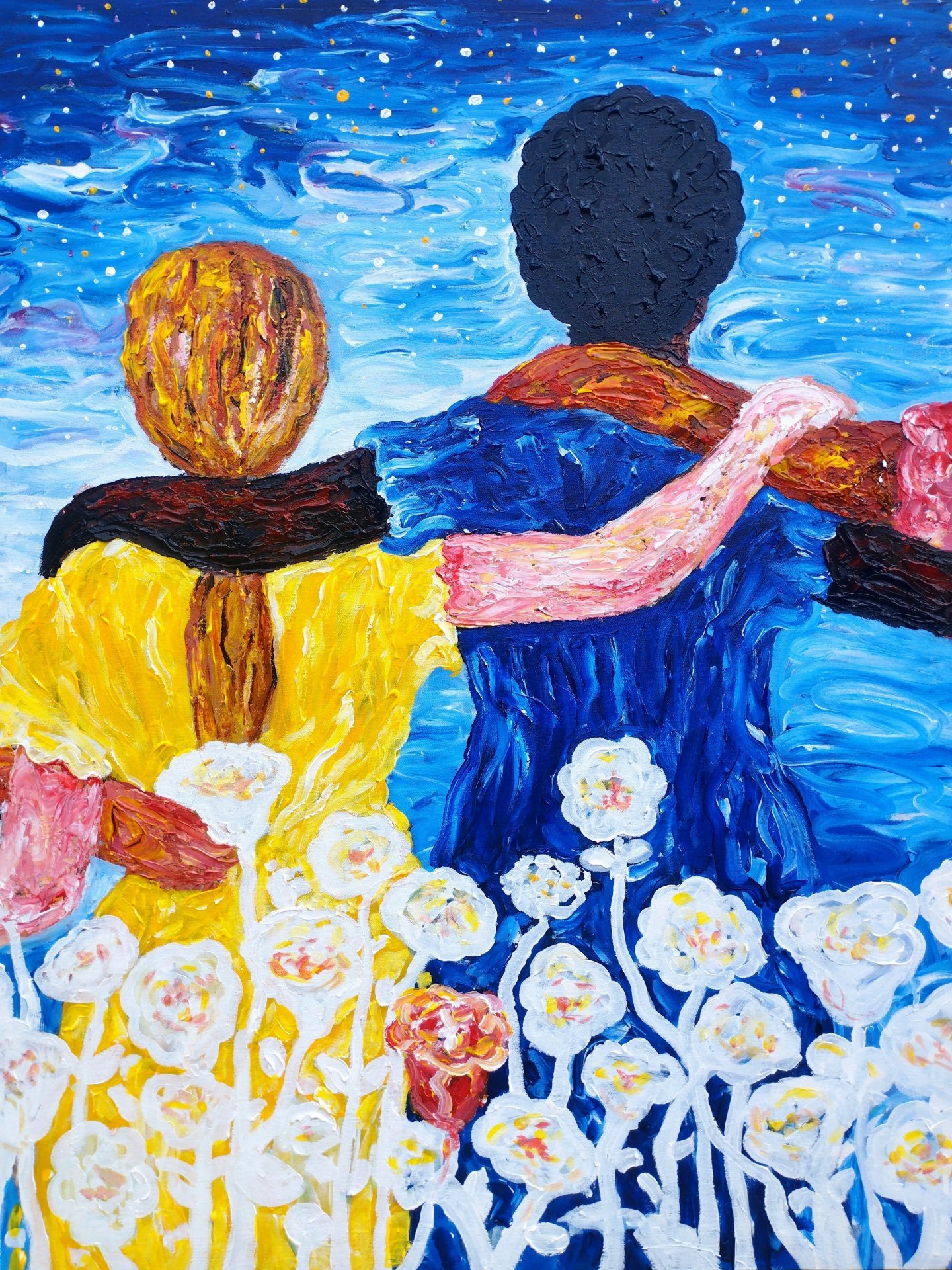 Starry Night Painting by Kuti Yusuf olajide
