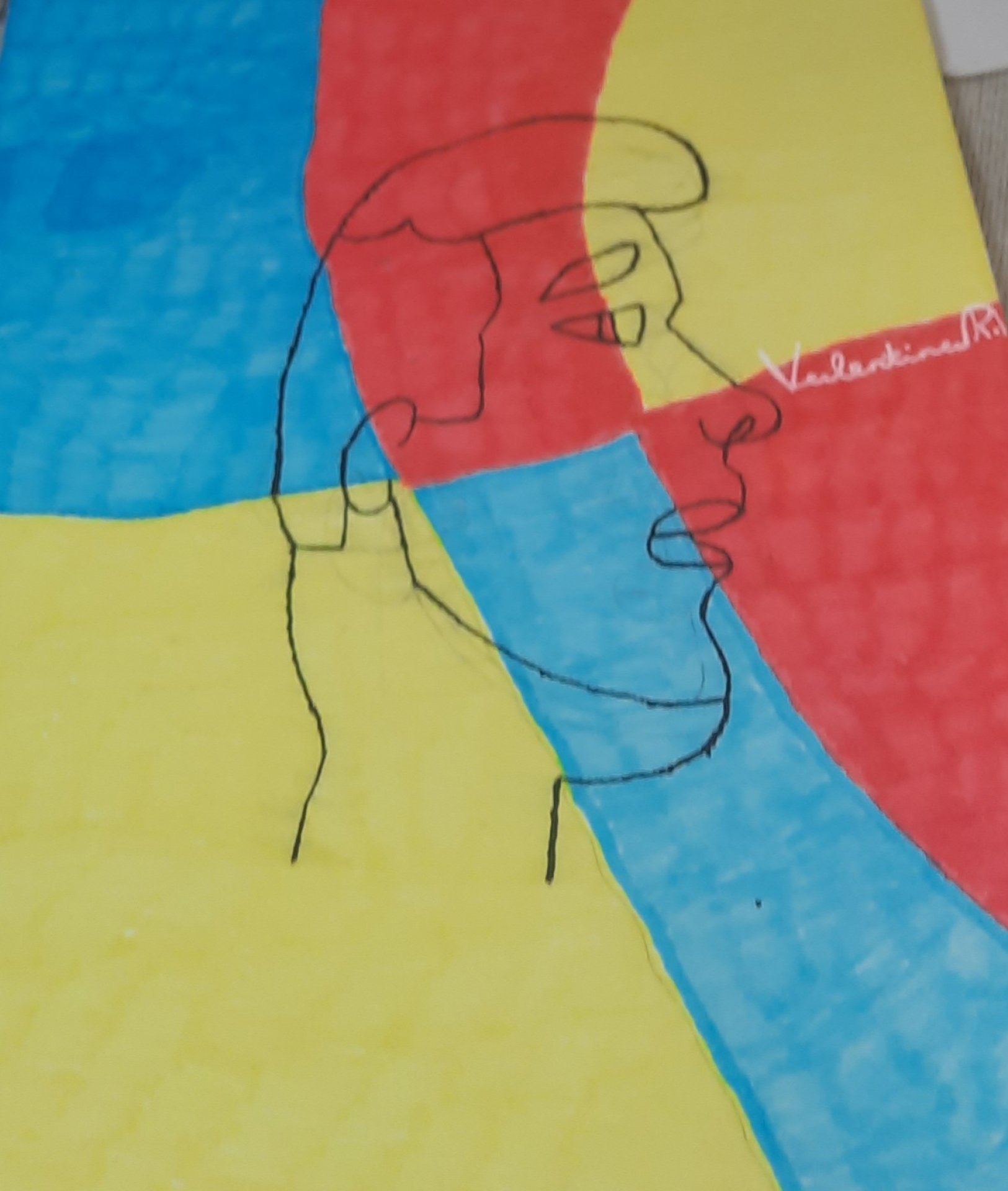 Abstract boy. Painting by valentina rodriguez