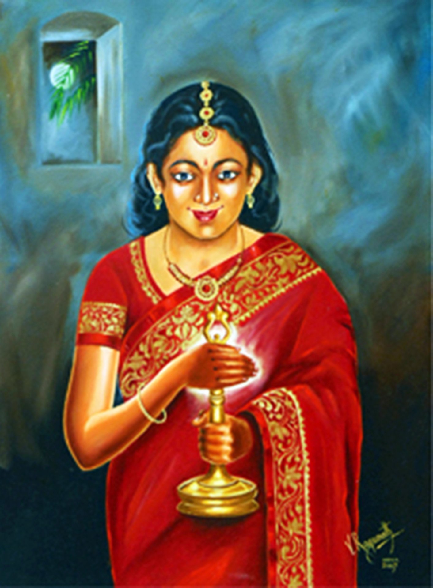 Light of Wisdom Painting by RAGUNATH VENKATRAMAN