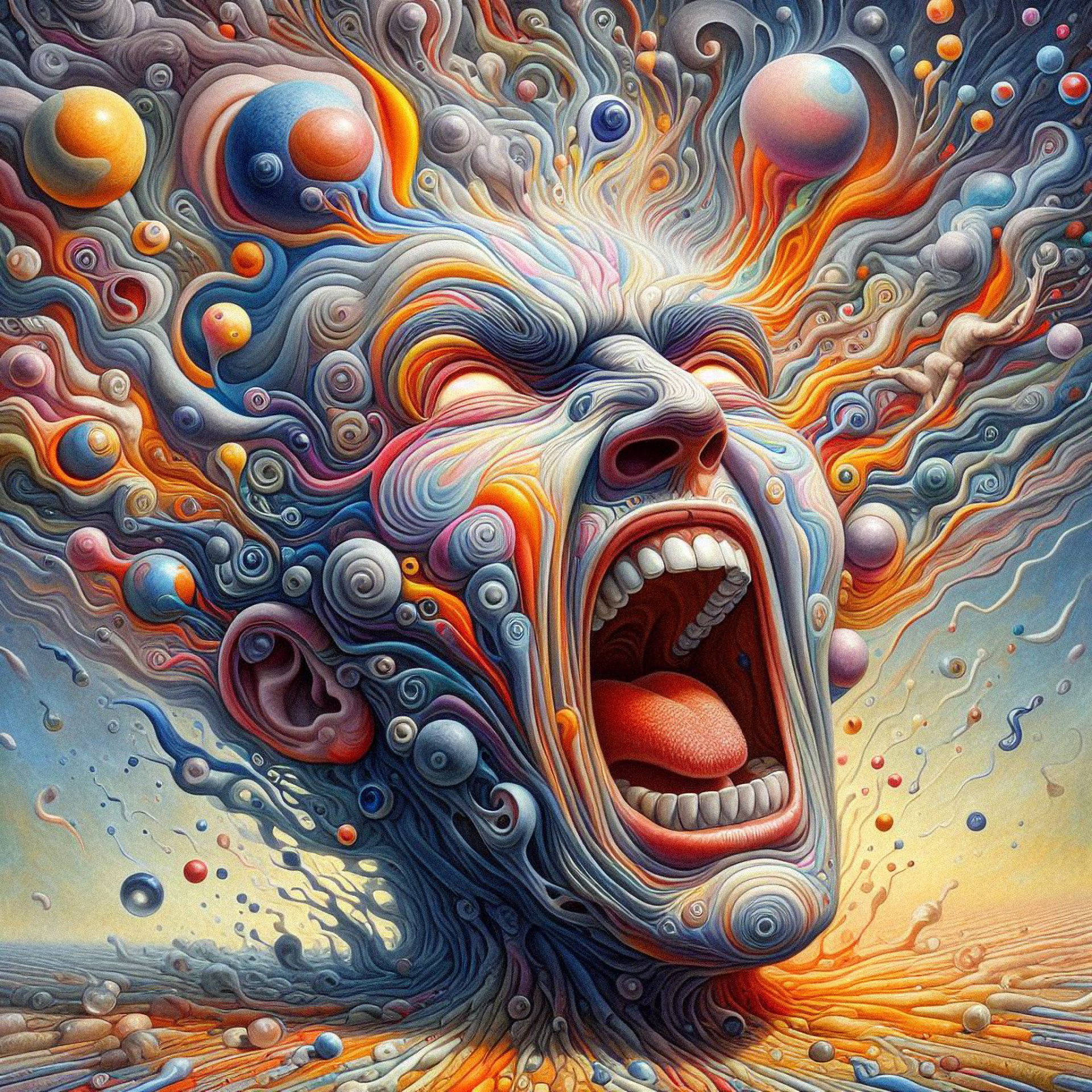 Anger: Fractals by Salvador Dali Digital Art - Alina Prytula