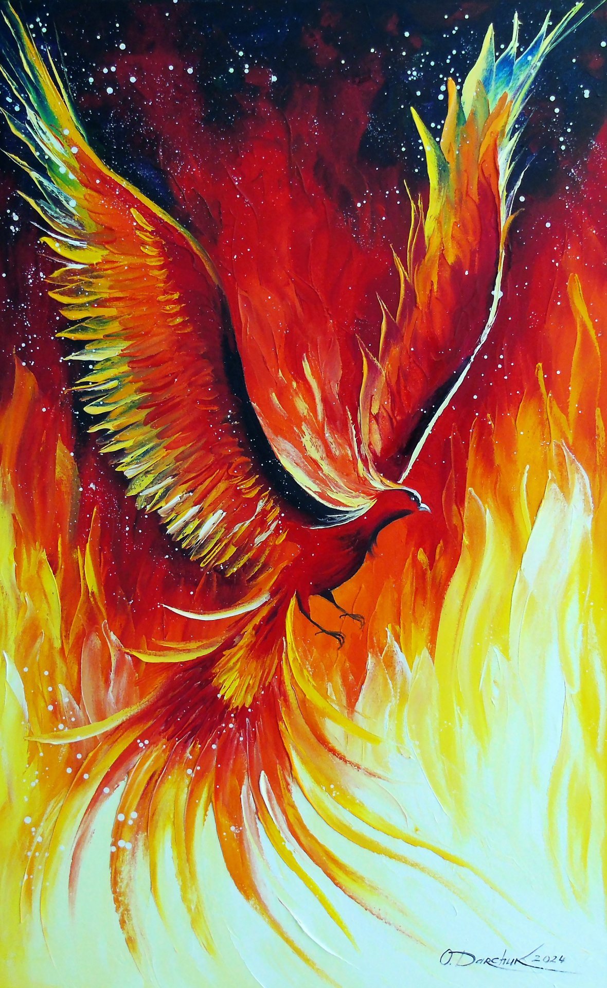 Phoenix bird Painting by Olha Darchuk - Jose Art Gallery