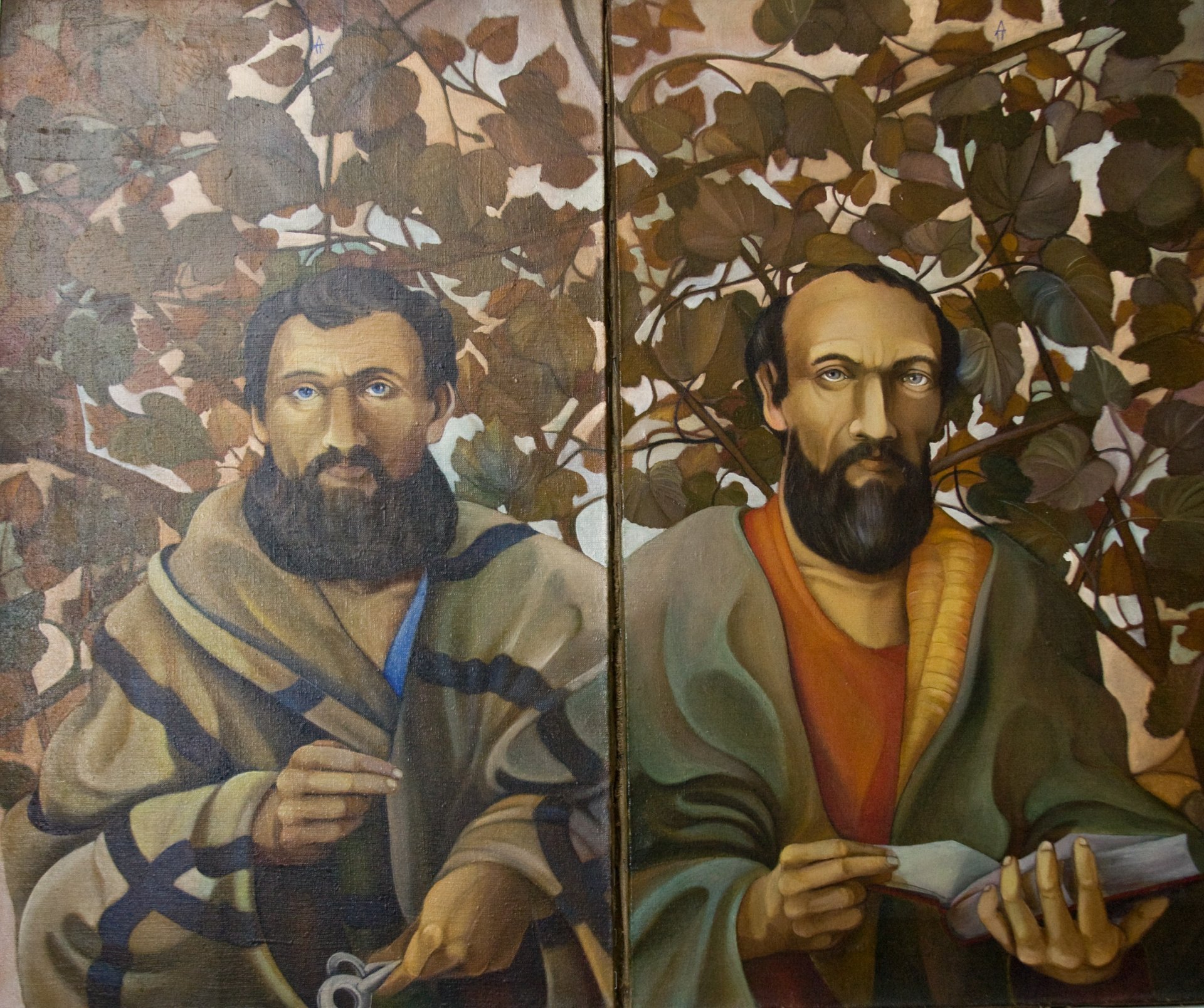 Diptych. Apostles Peter and Paul Painting by Aleksandr Pogorelyy